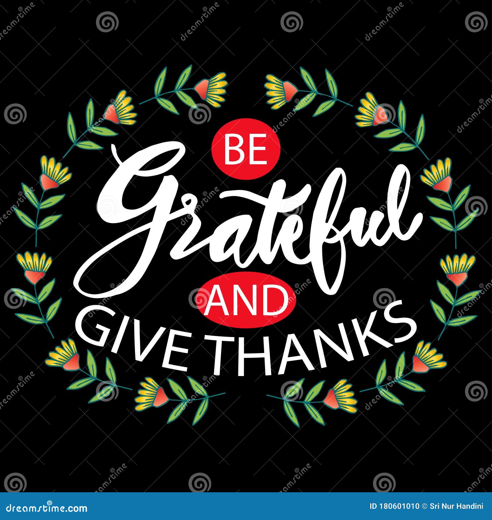 Be Grateful and Give Thanks. Stock Vector - Illustration of isolated ...