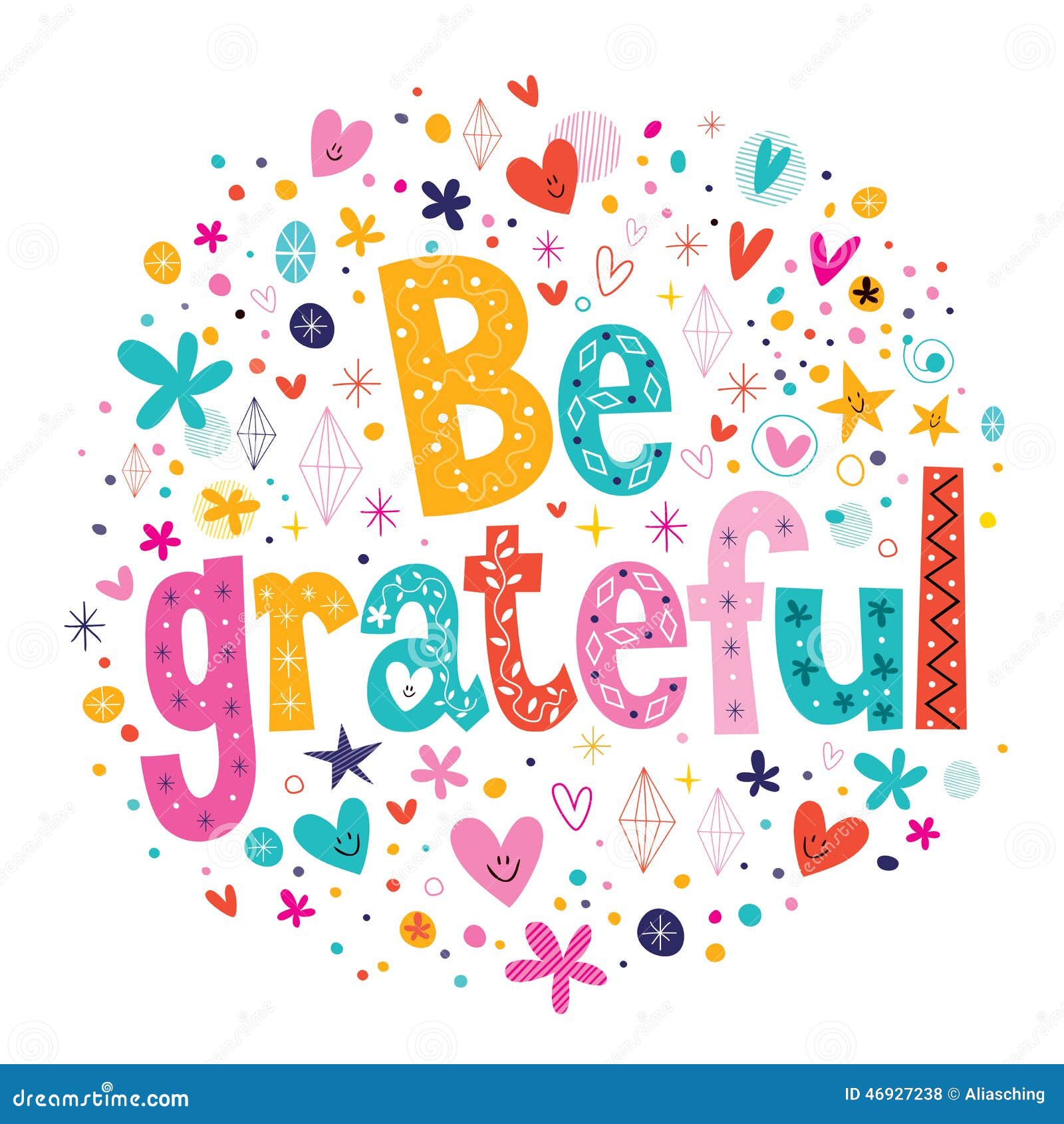 So Grateful For You Typography Lettering Vector Illustration ...