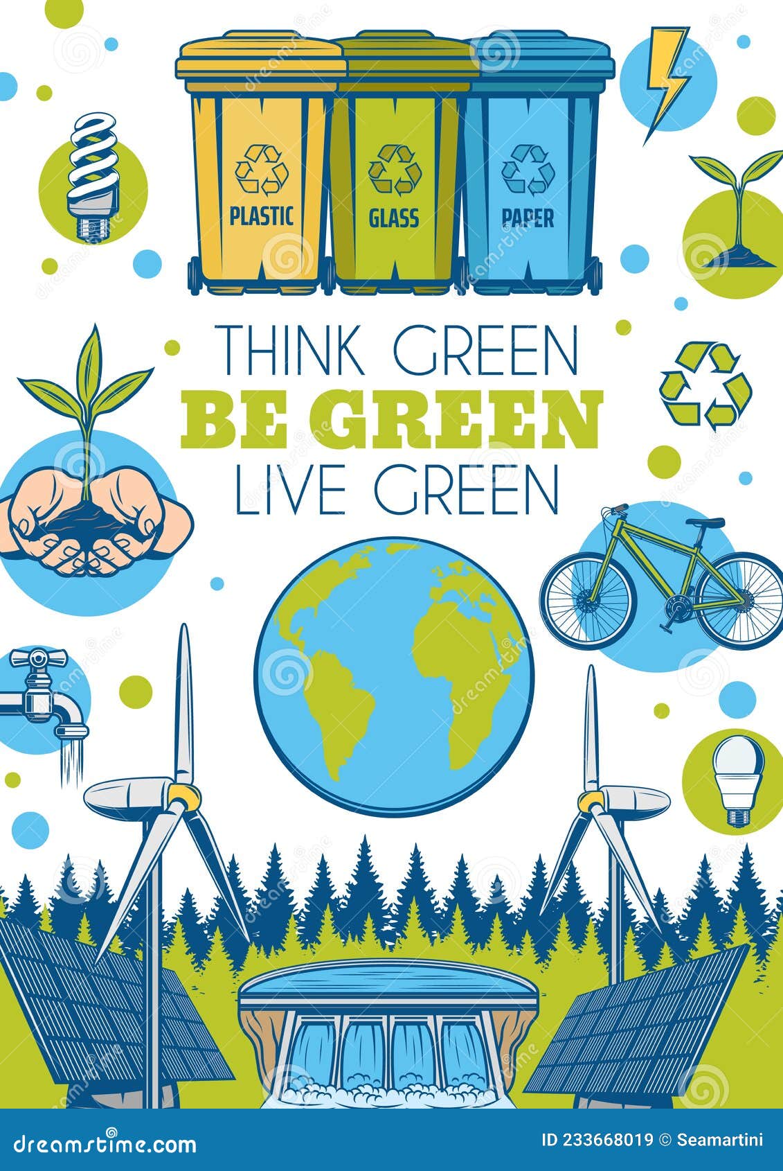 Be Green Vector Eco Poster. Environment Protection Stock Illustration ... Be Green Vector Eco Poster. Environment Protection Stock Illustration ...