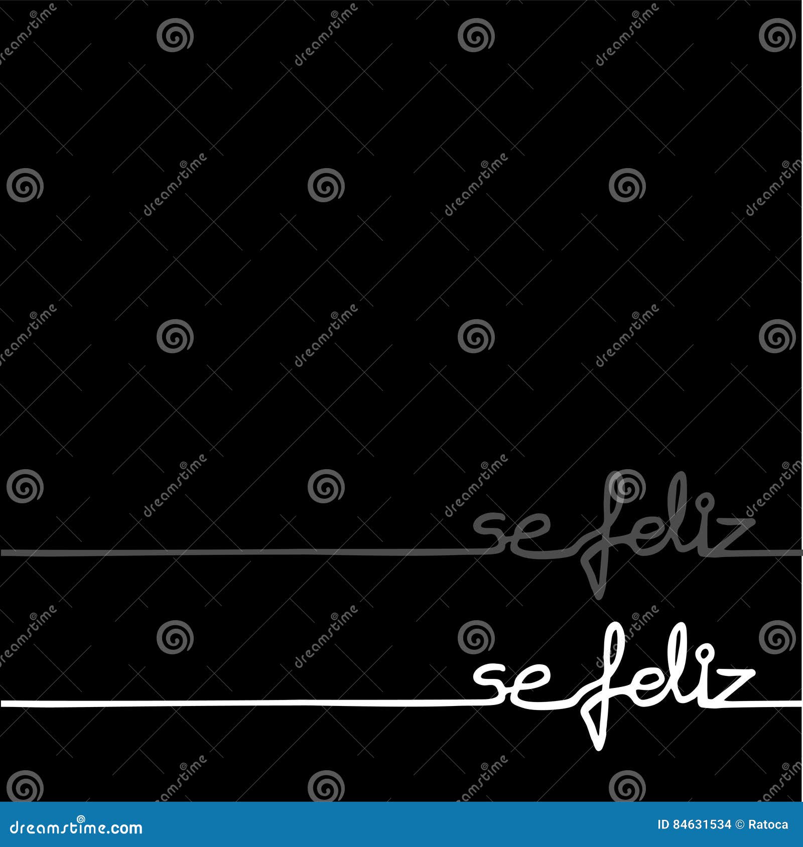 Be Happy Message in Spanish Stock Vector - Illustration of creative ...