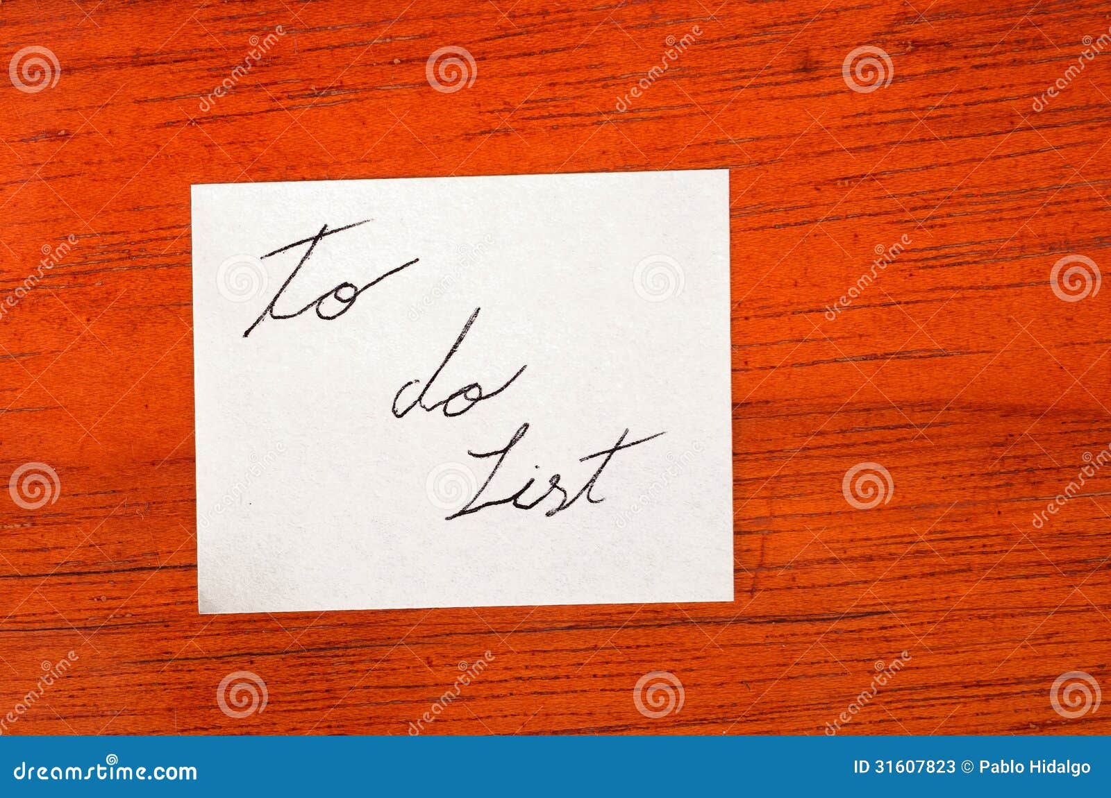 Be Happy- Post It Note On Wood Background Royalty-Free Stock Image ...