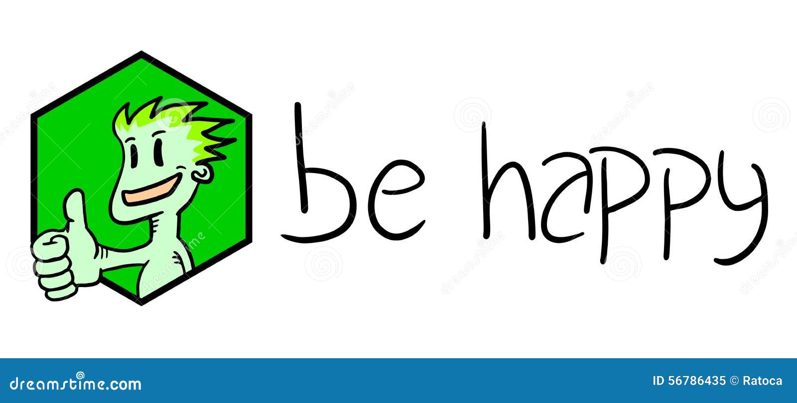 Be happy sign stock vector. Illustration of success, present - 56786435