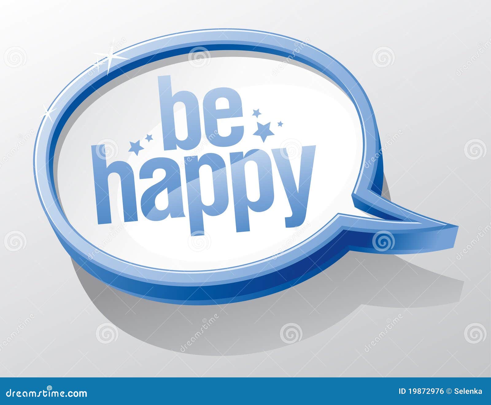 Be happy speech bubble. stock vector. Illustration of good - 19872976