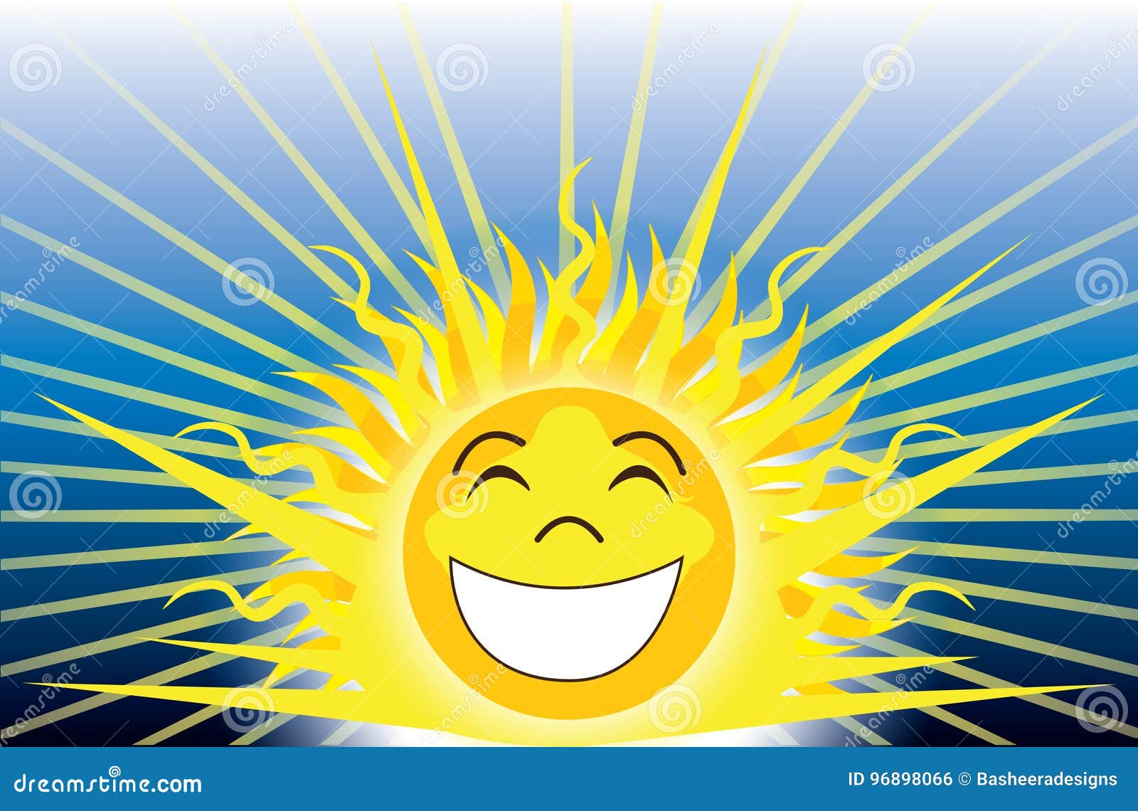 Be Happy Sunshine stock vector. Illustration of greeting - 96898066