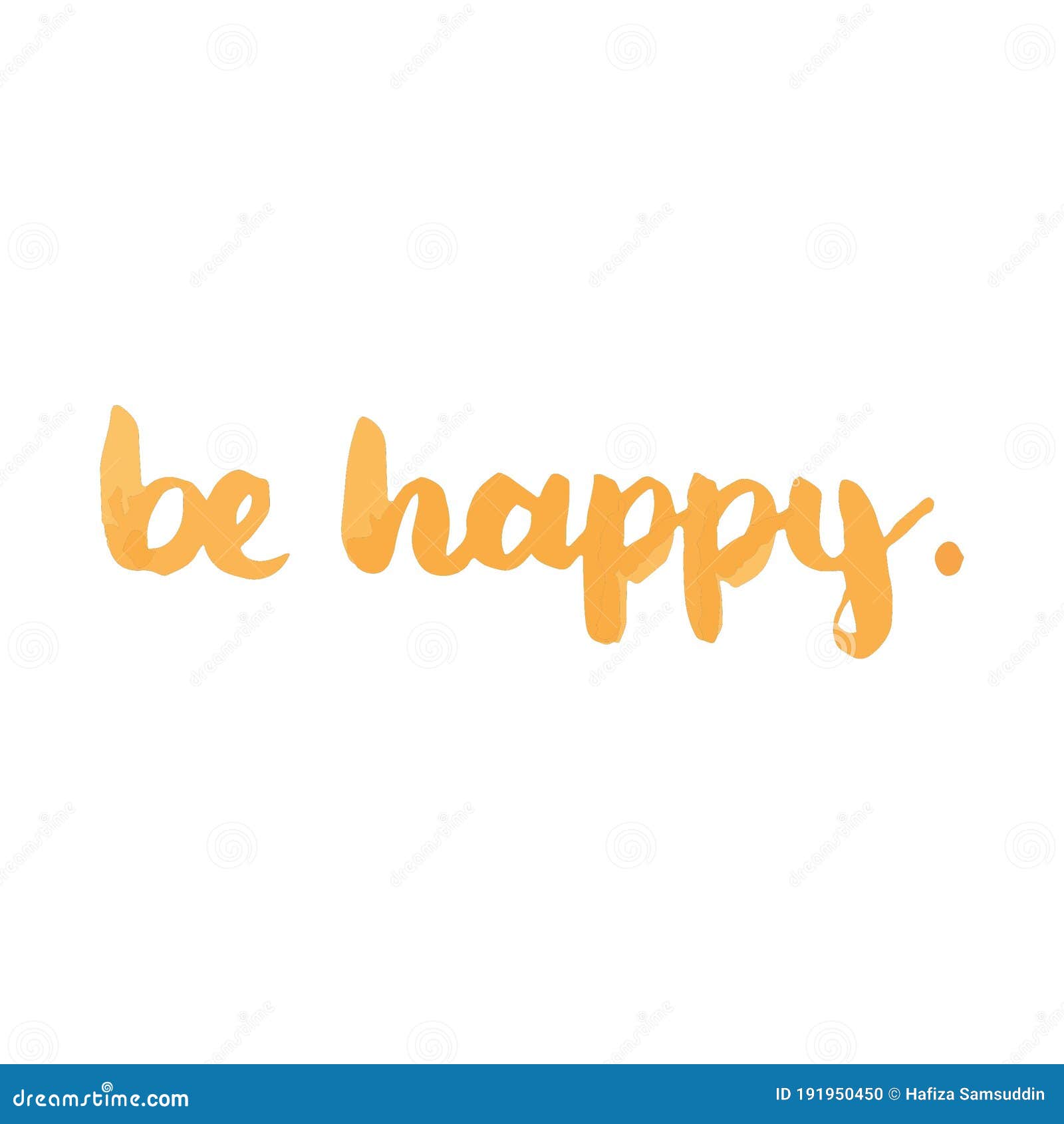 Be Happy Text. Vector Illustration Decorative Design Stock Vector ...