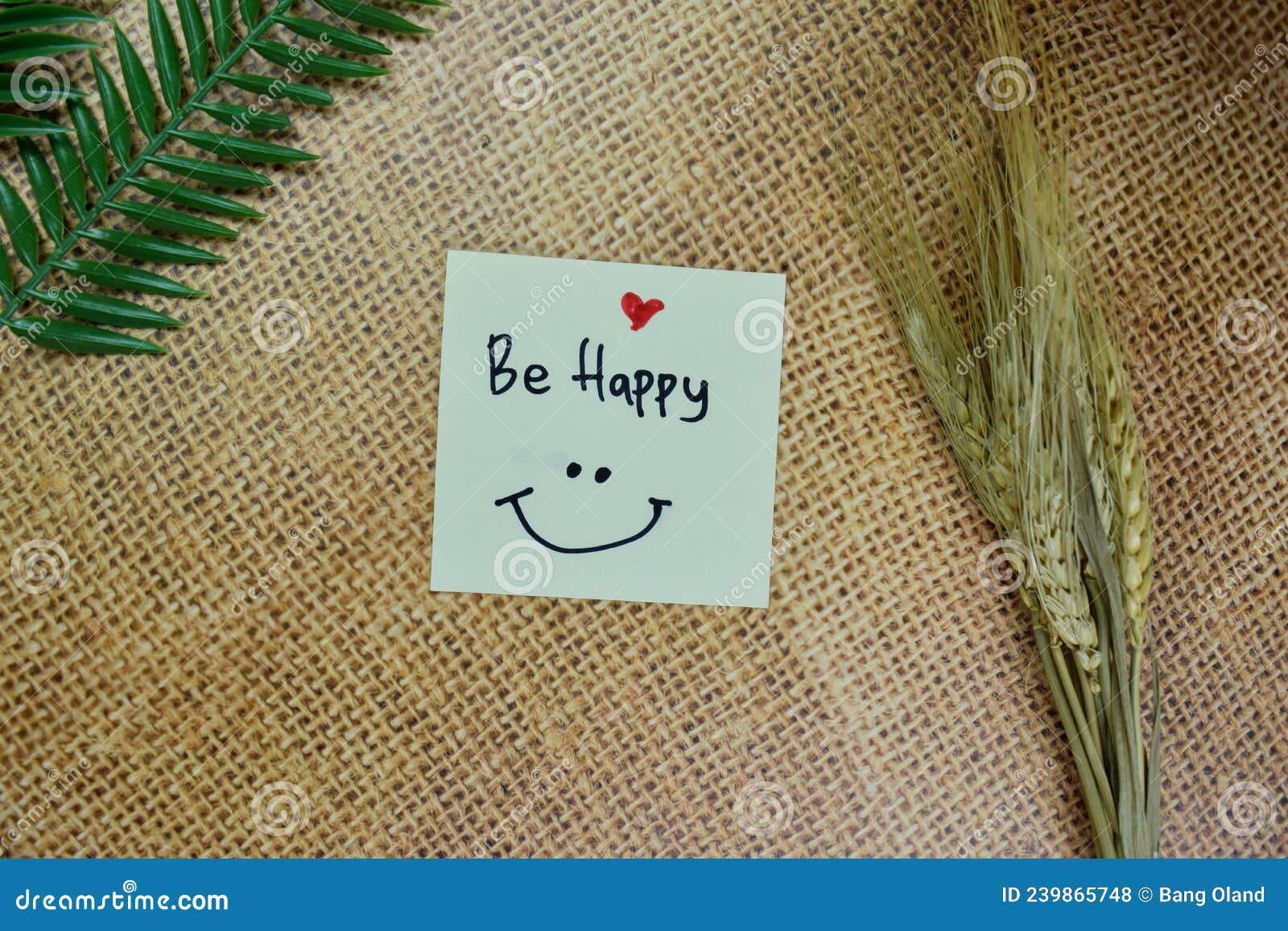 Be Happy Write on Sticky Notes Isolated on Wooden Table Stock Photo ...
