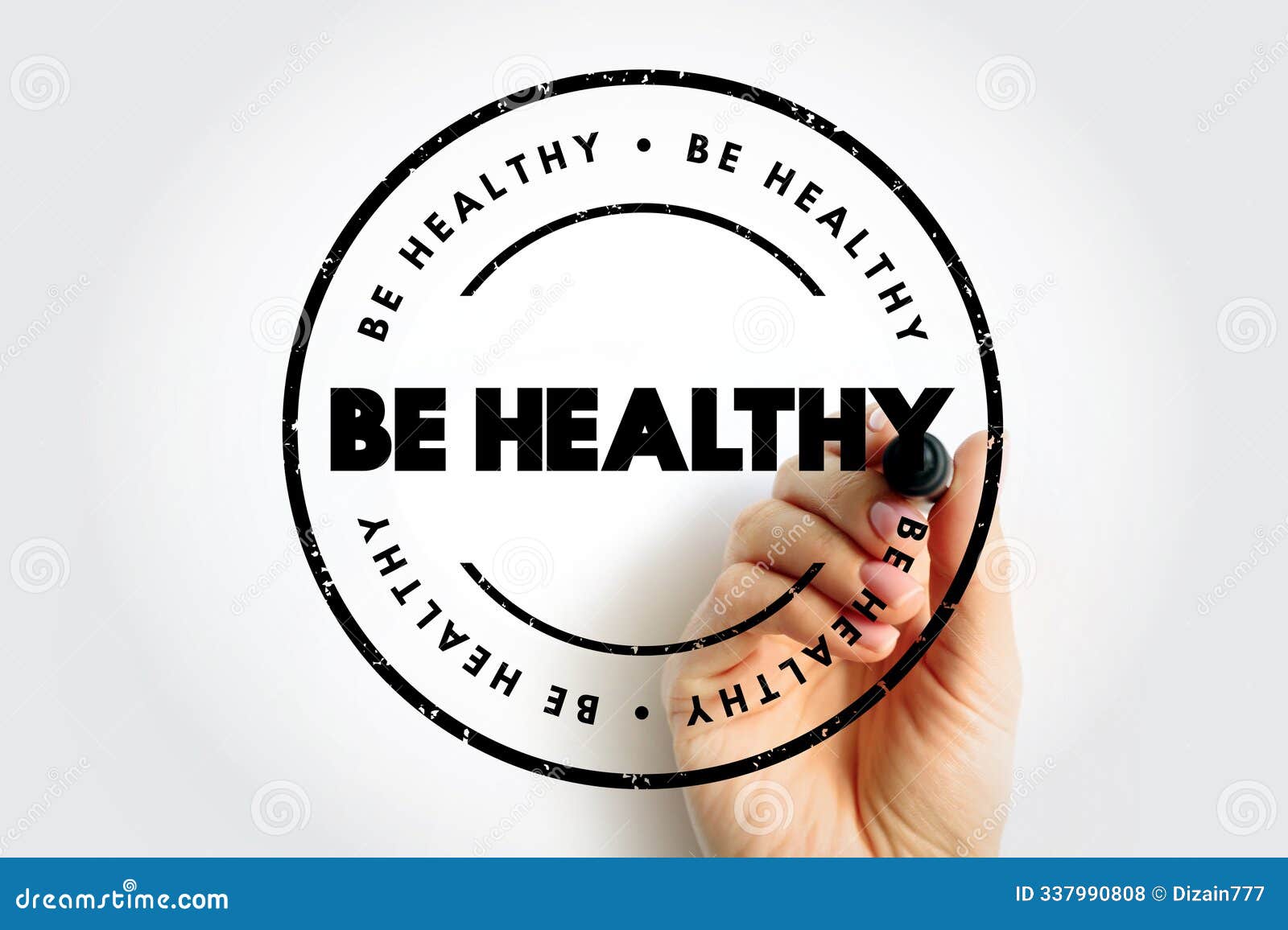 Be Healthy Text Stamp, Concept Background Stock Photo - Image of ...