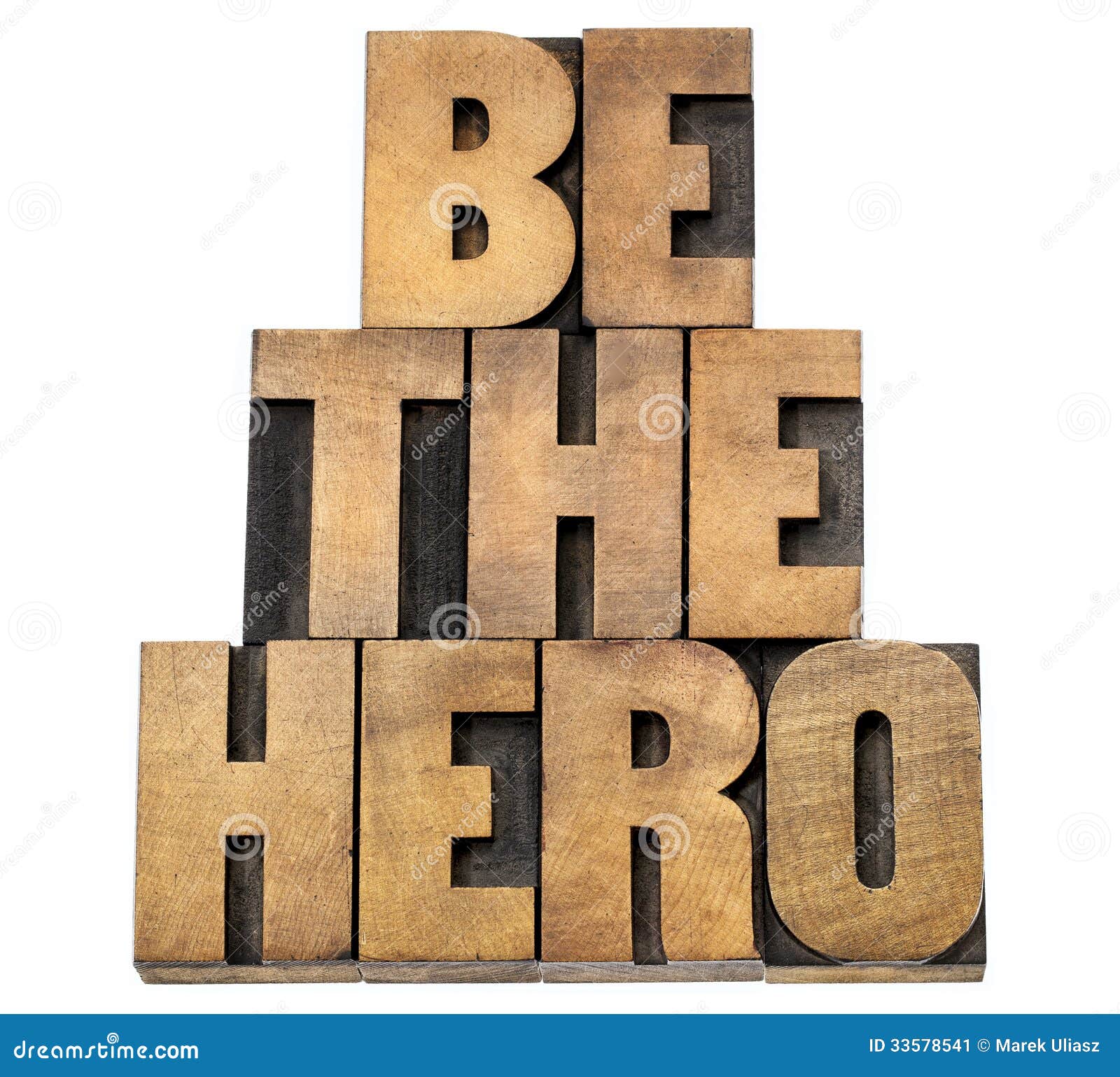 Be the hero in wood type stock image. Image of character - 33578541