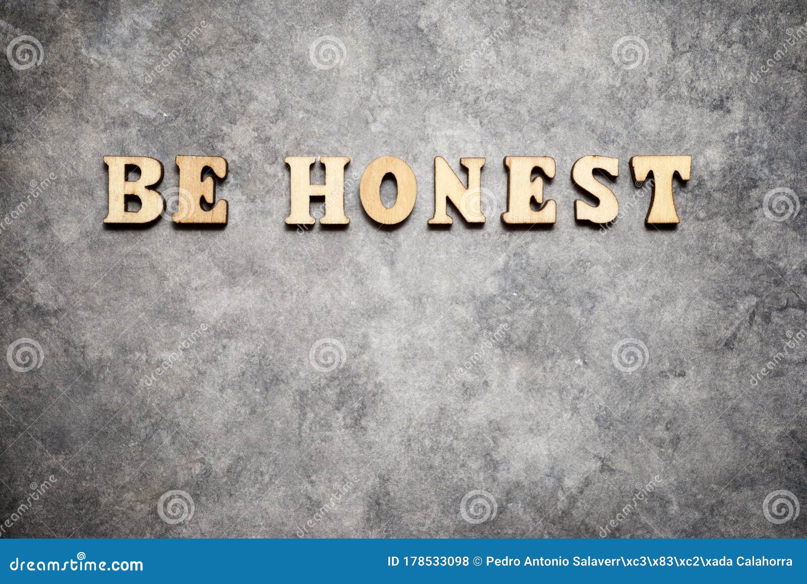 Be honest text stock photo. Image of texture, sentence - 178533098