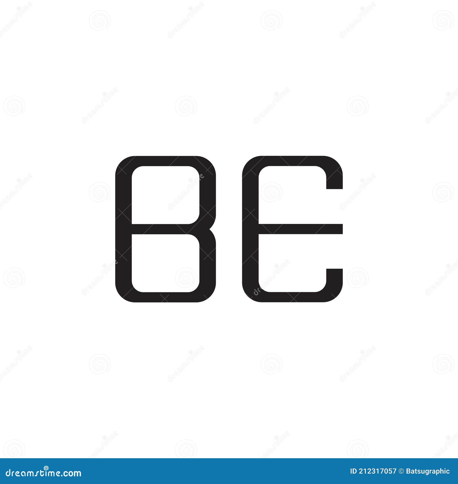 Be Initial Letter Vector Logo Icon Stock Vector - Illustration of ...