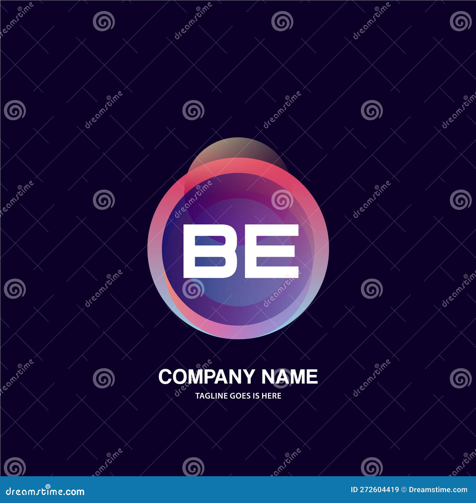 BE Initial Logo with Colorful Circle Template Vector Stock Vector ...