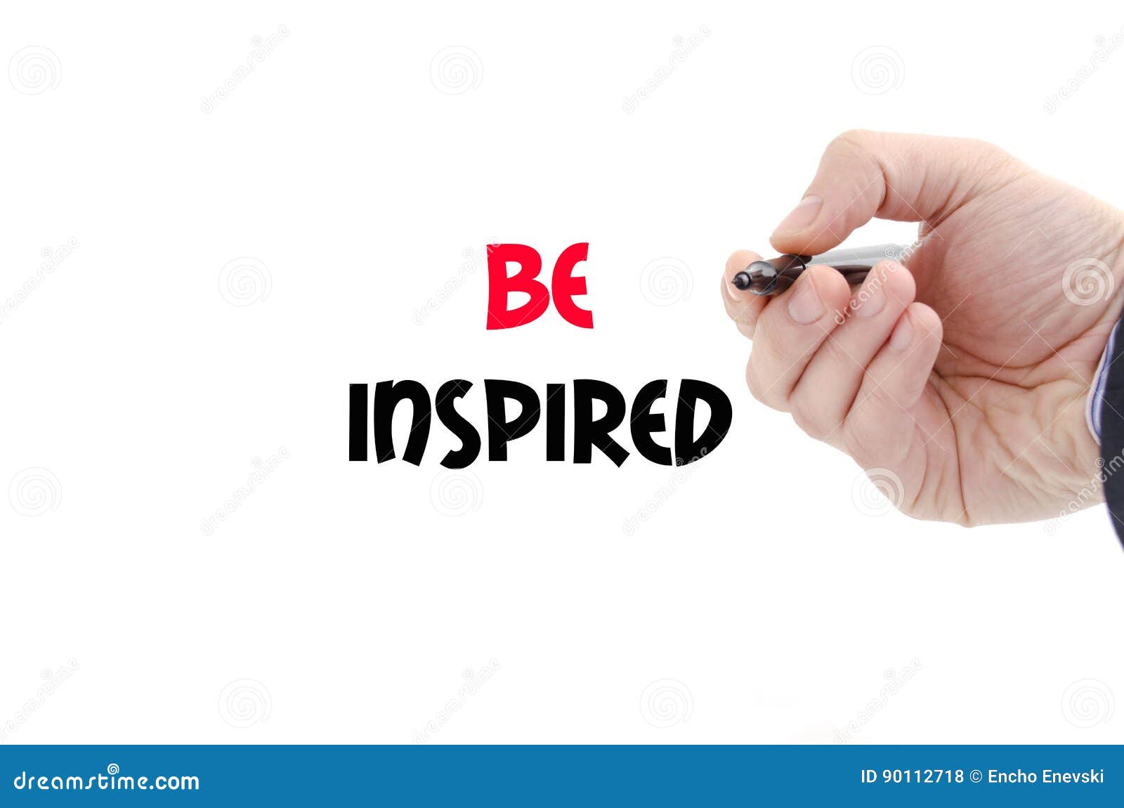 Be inspired text concept stock photo. Image of self, philosophy - 90112718