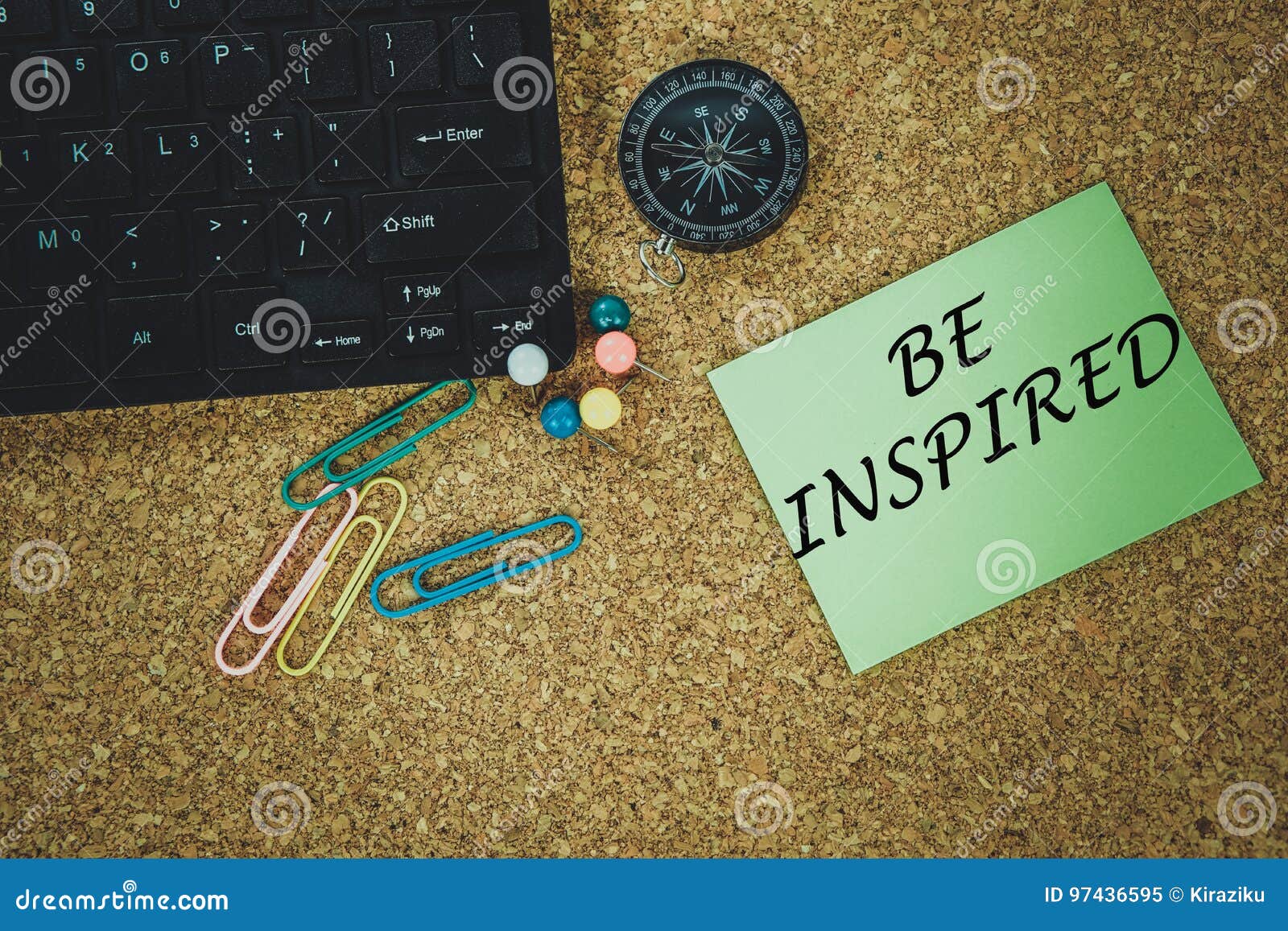 BE INSPIRED stock image. Image of lettering, brush, concept - 97436595