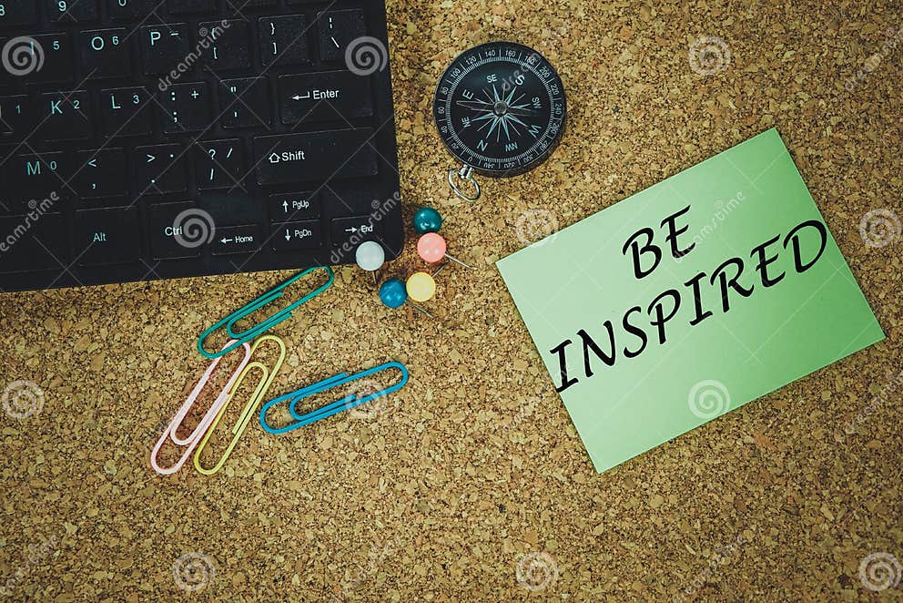 BE INSPIRED stock image. Image of lettering, brush, concept - 97436595