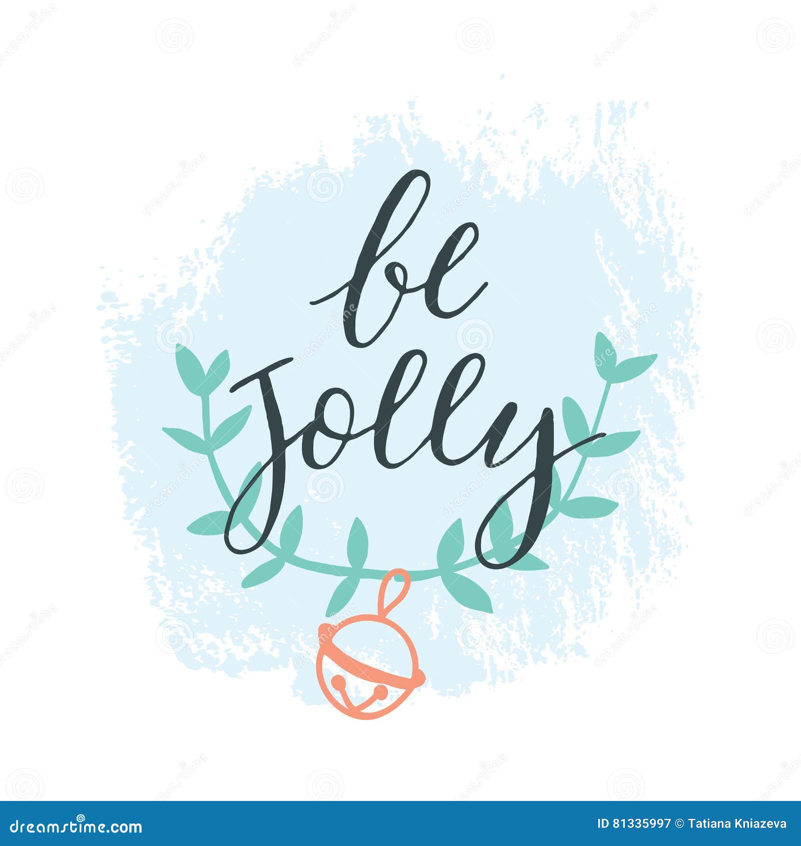 Be Jolly. Handdrawn Typography Poster Stock Vector - Illustration of ...