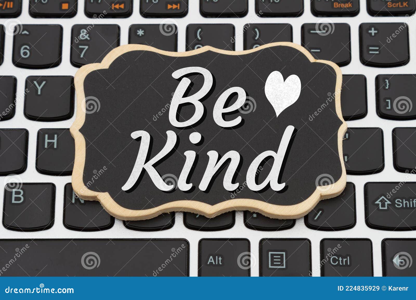 Be Kind Message on Chalkboard on a Keyboard Stock Image - Image of good ...