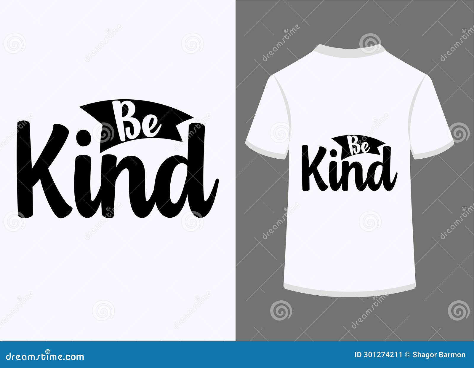 About Be Kind T-shirt Design Stock Vector - Illustration of background ...