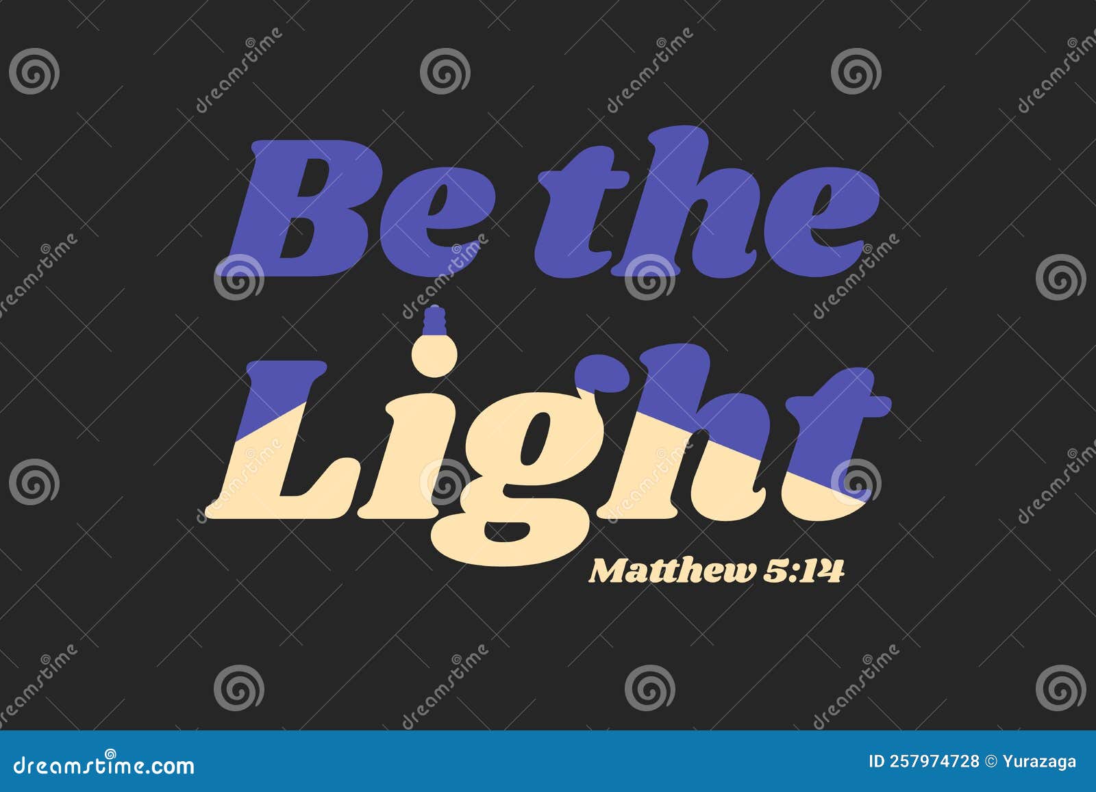 Be the Light Vector Lettering Stock Vector - Illustration of design ...