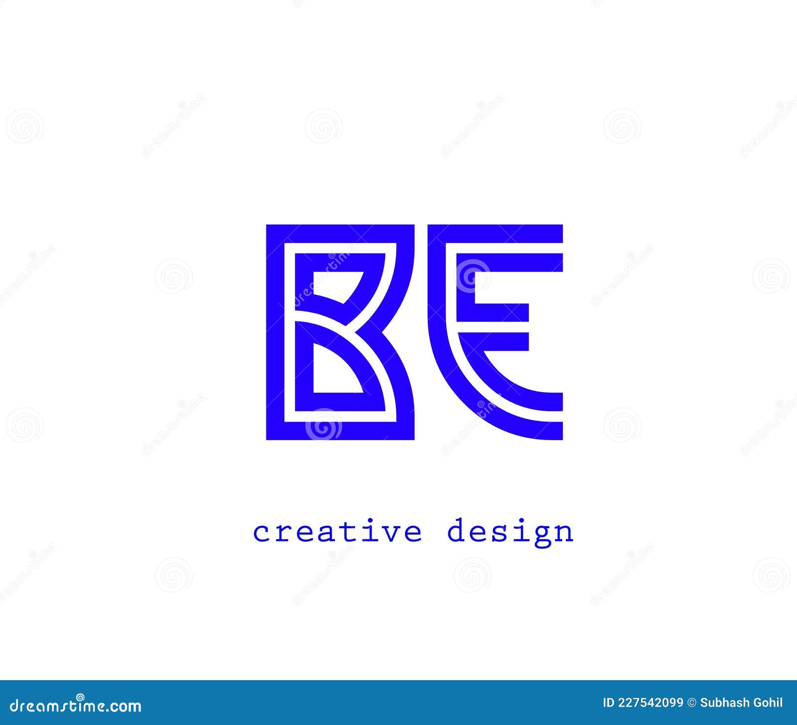 Be logo design stock illustration. Illustration of brand - 227542099