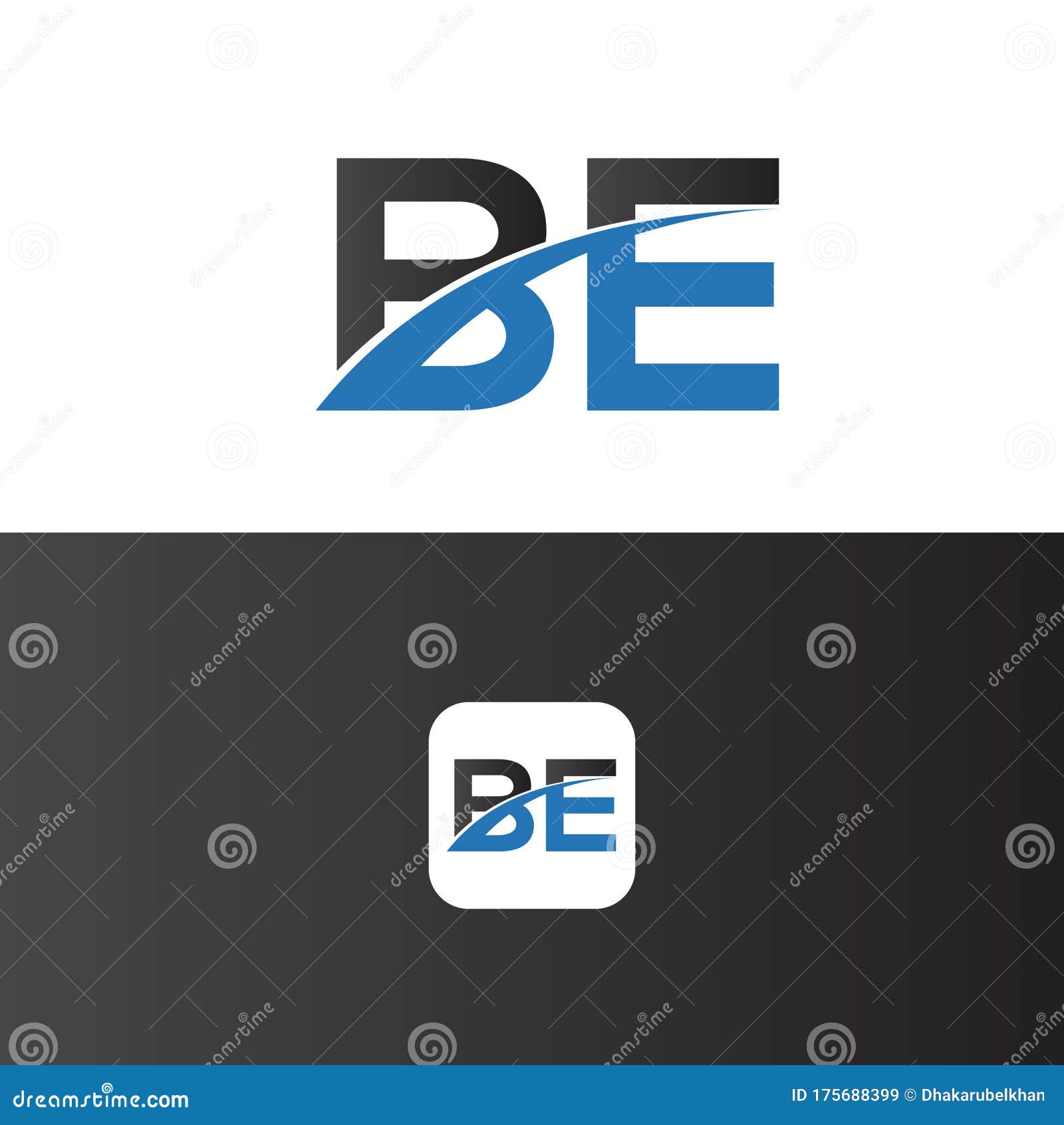 BE Logo Letter Design Template Element Stock Vector - Illustration of ...