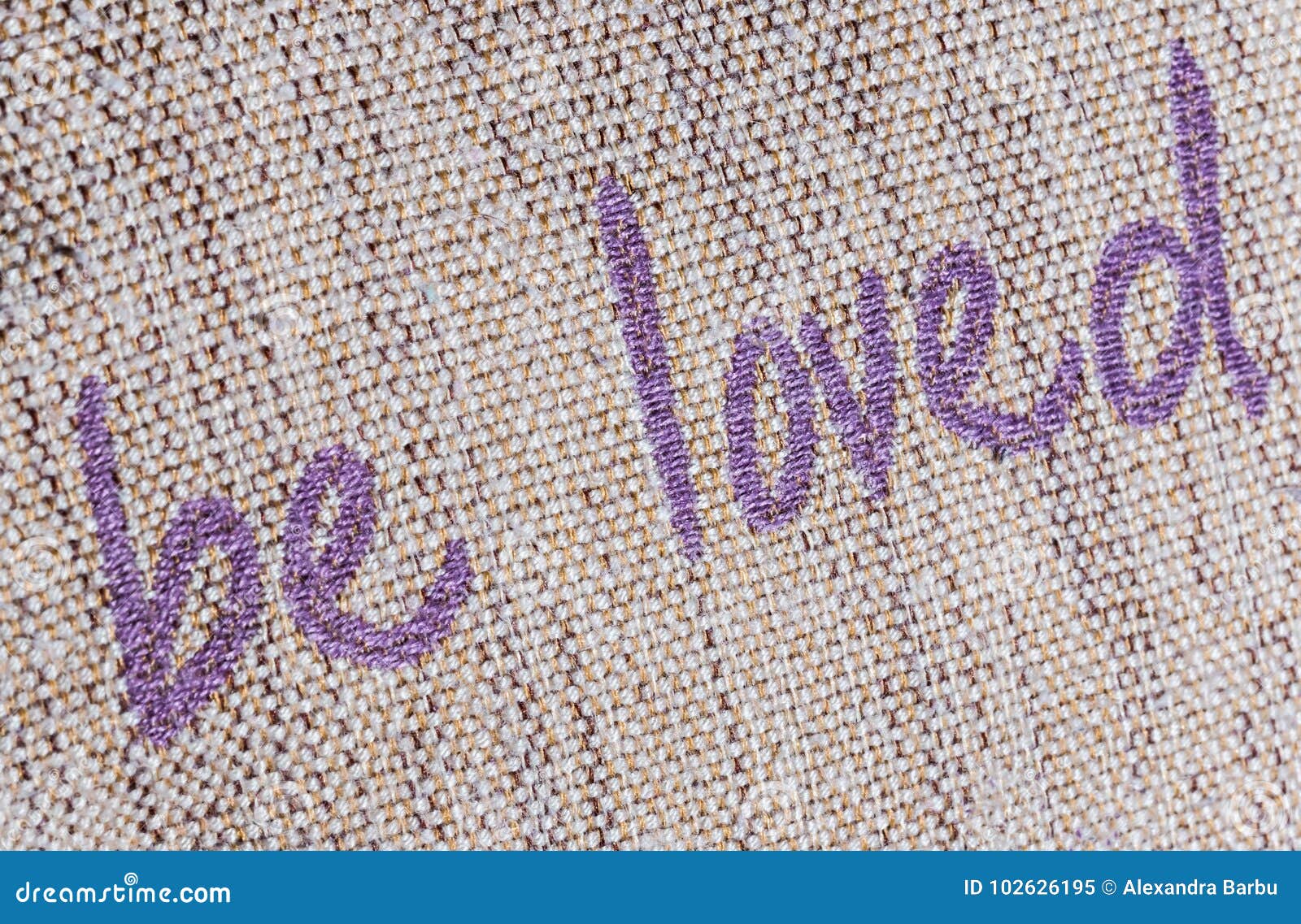 Be Loved Writing Macro stock image. Image of focus, flax - 102626195