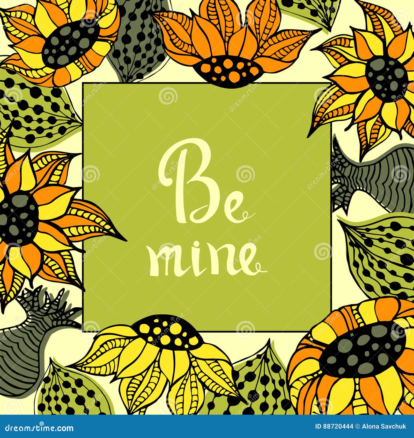 Be mine card. stock vector. Illustration of abstract - 88720444