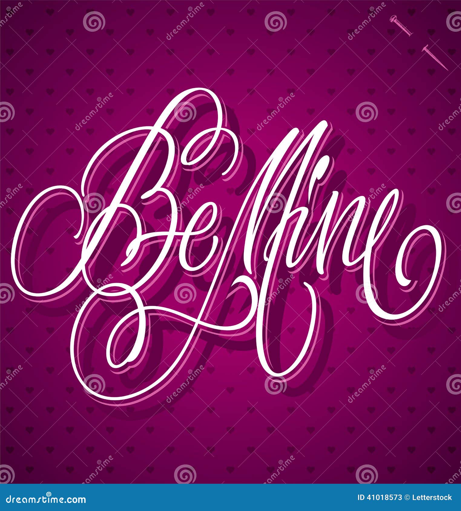 BE MINE Hand Lettering (vector) Stock Vector - Illustration of affection, letter: 41018573