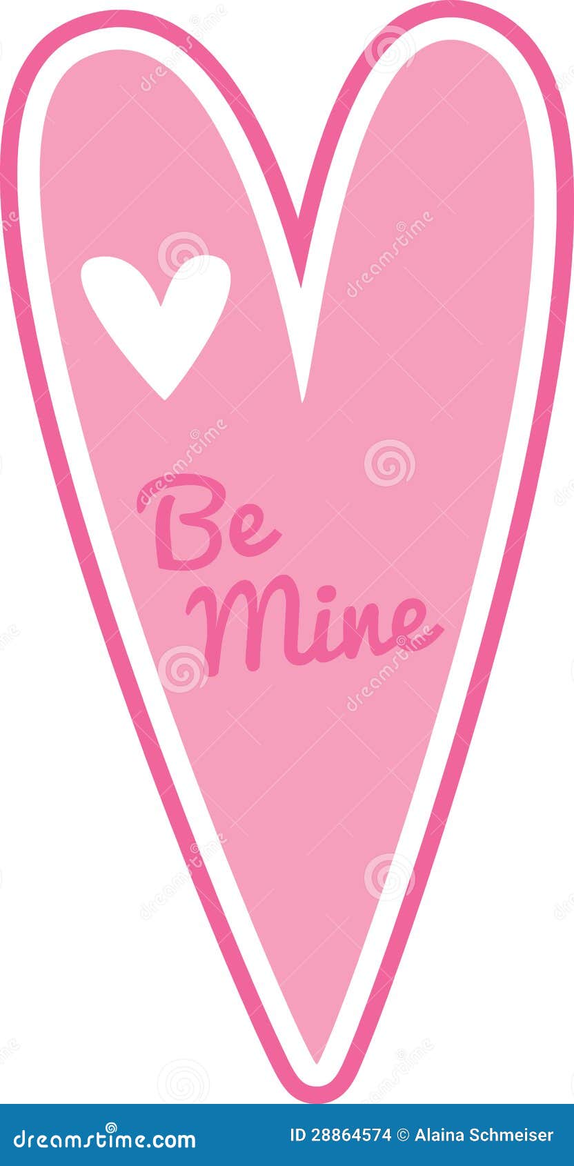 Be Mine Heart stock vector. Illustration of holiday, decoration - 28864574