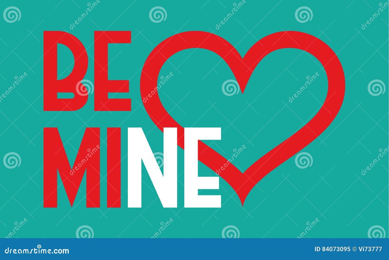 Be Mine Heart. Valentines Day and Wedding Design Stock Vector ...
