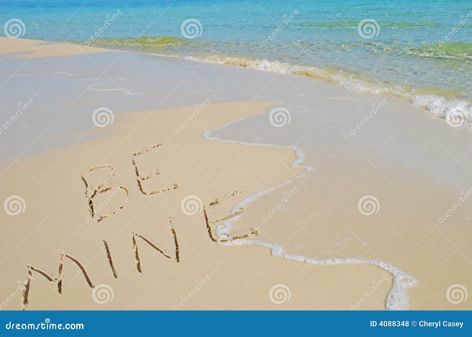 Be Mine Written on Beach stock photo. Image of seduce - 4088348