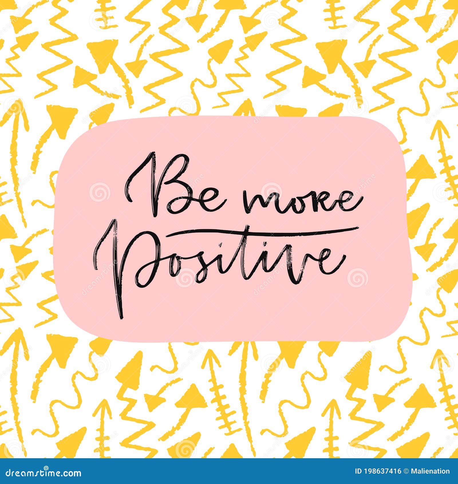 Be More Positive. Motivational Poster Design Stock Vector ...