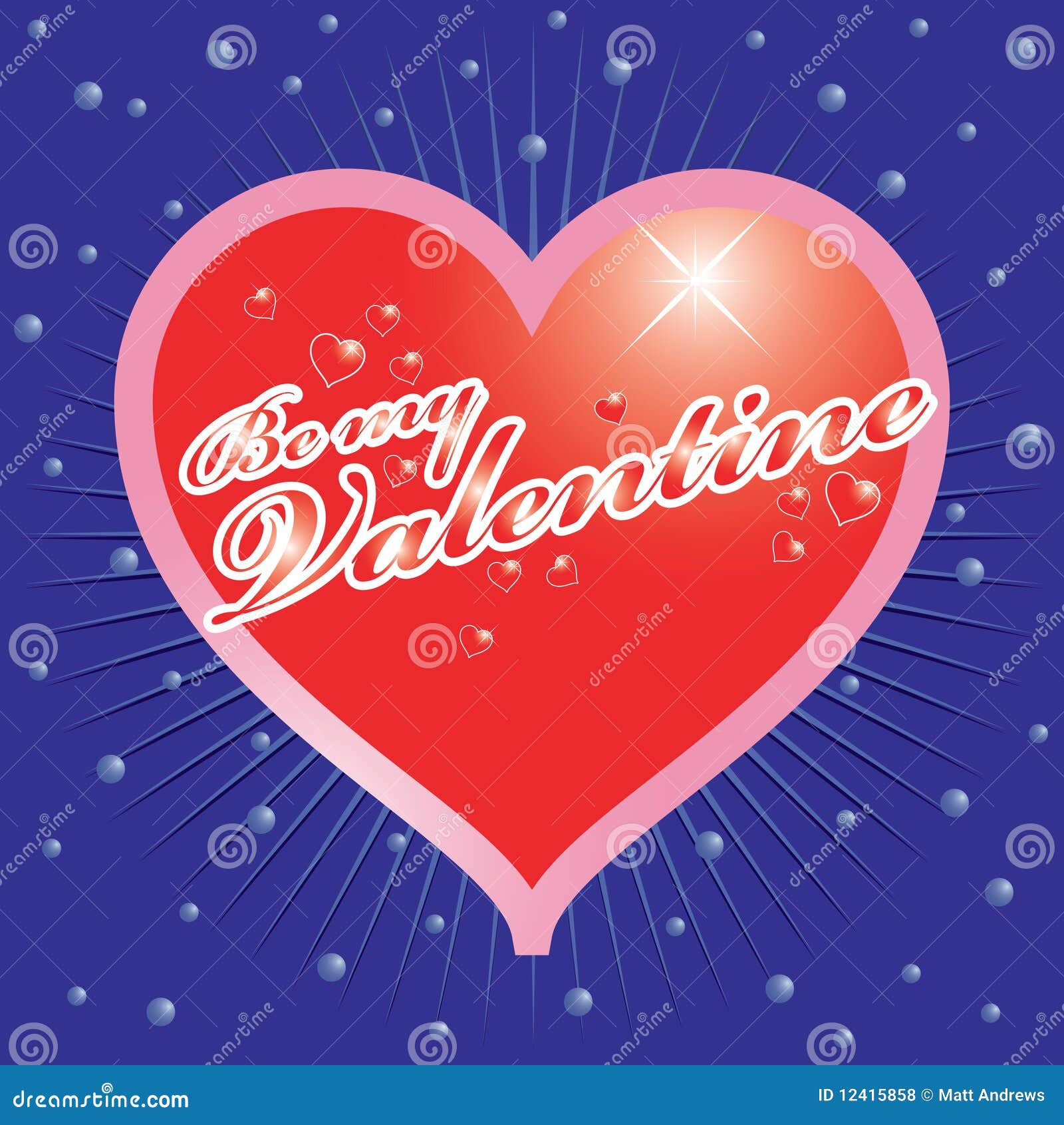 Be my valentine stock vector. Illustration of romance - 12415858