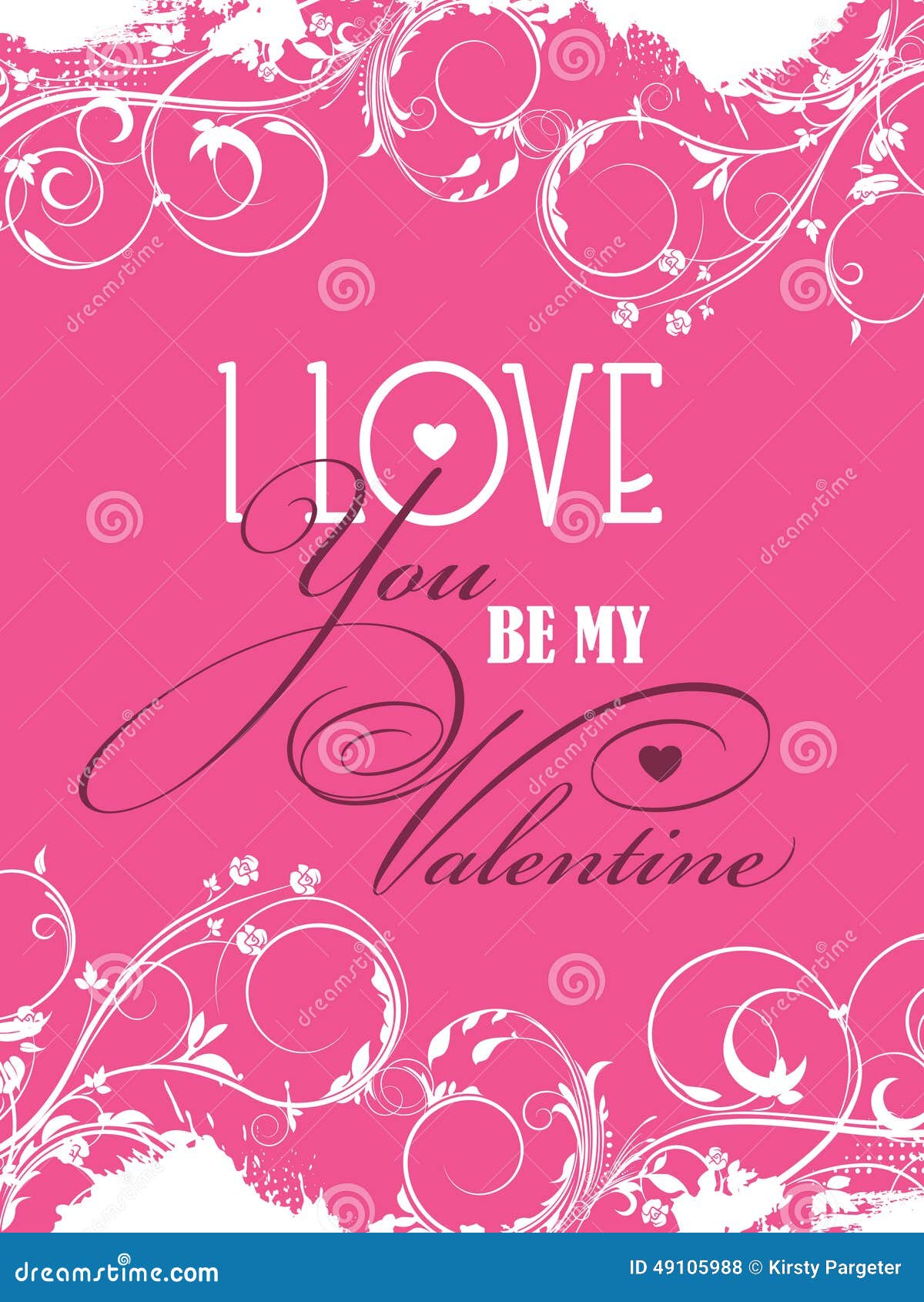 Be My Valentine Background Stock Vector Illustration Of Eps10 49105988