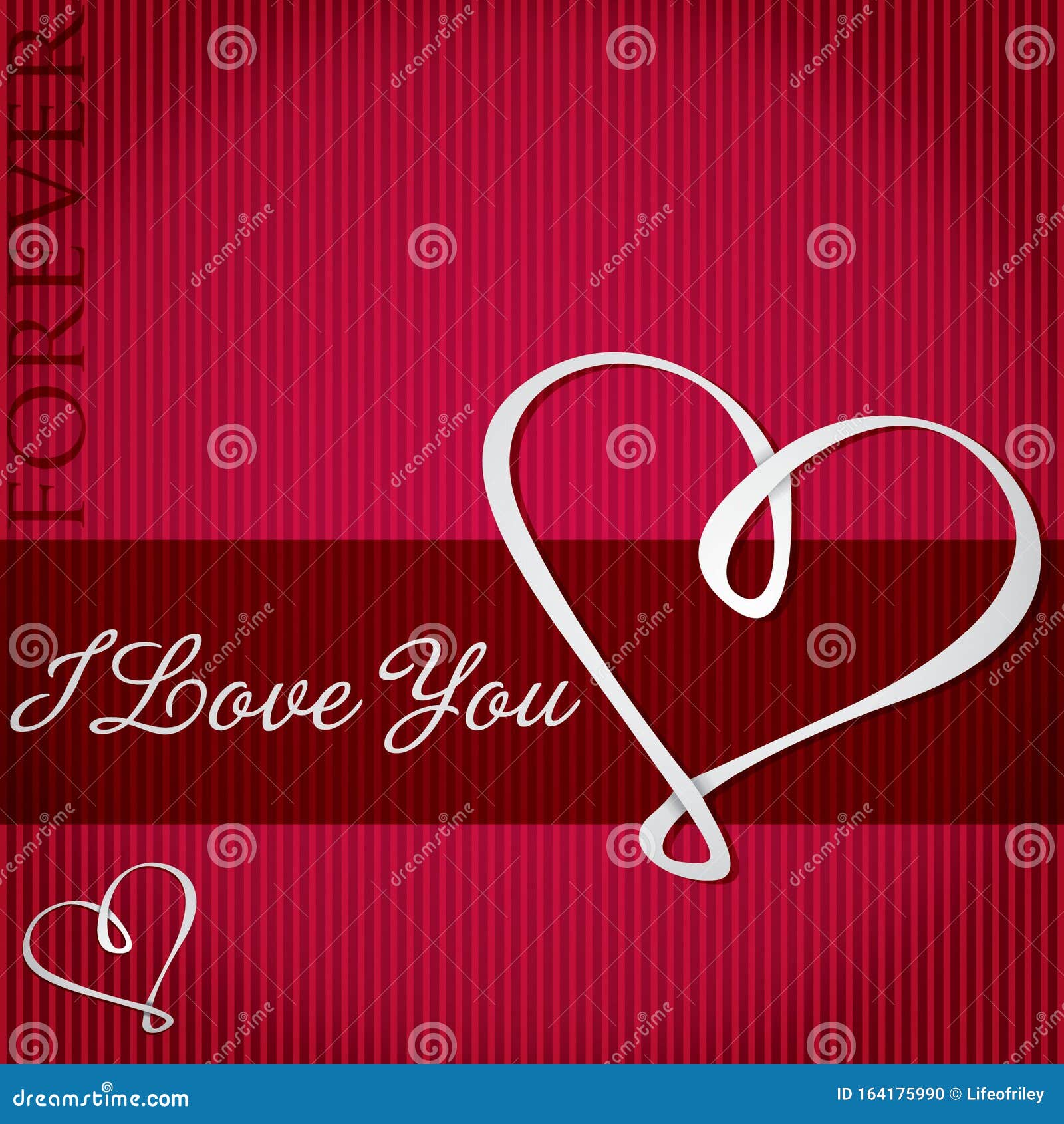 Infinity Heart Valentine`s Day Card Stock Vector - Illustration of ...