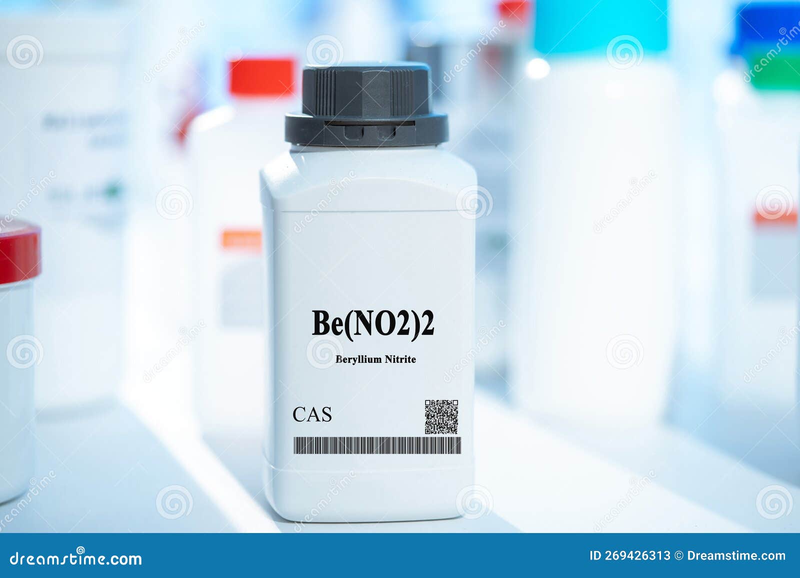 Be(NO2)2 Beryllium Nitrite CAS Chemical Substance in White Plastic ...