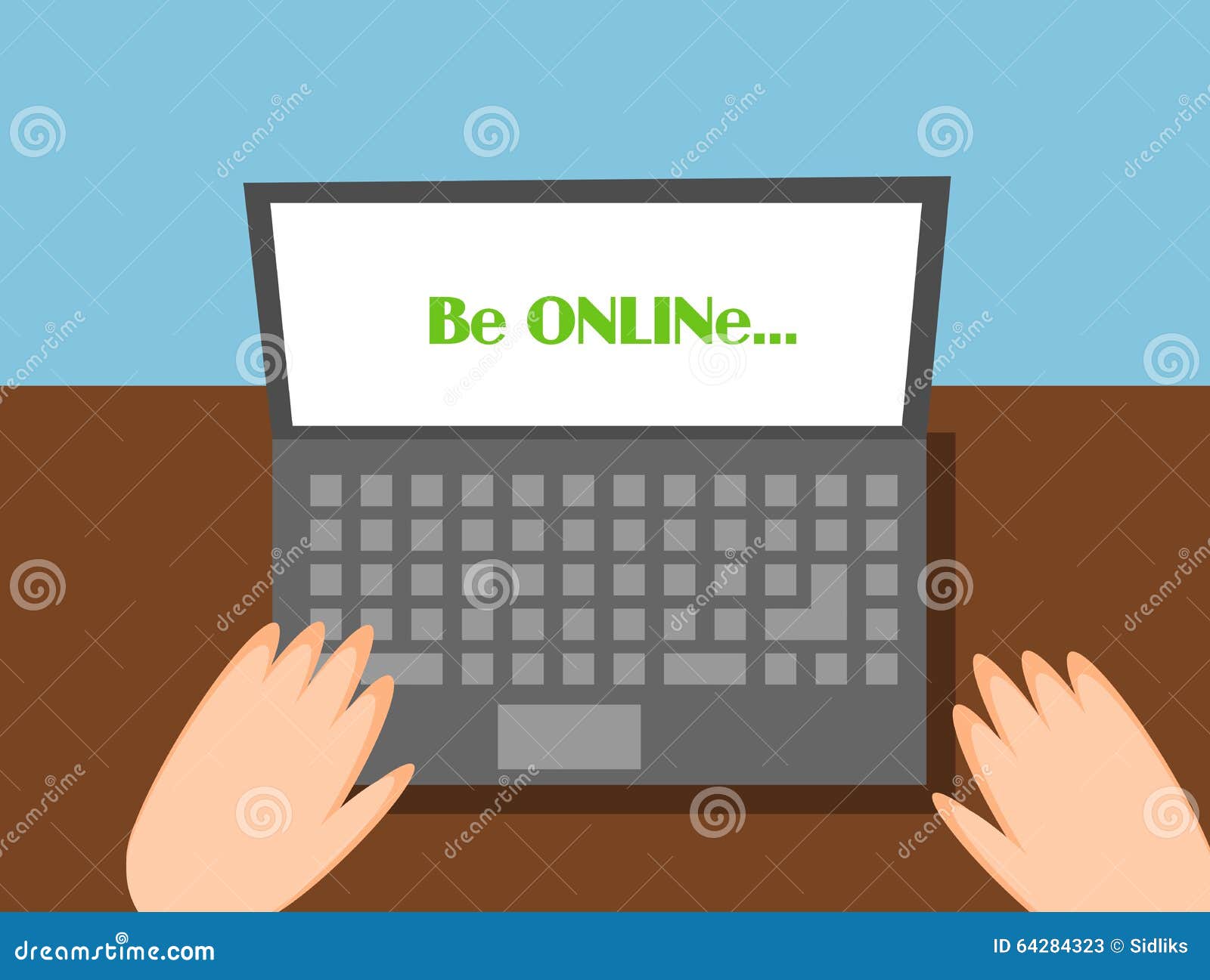 Be online ... stock vector. Illustration of option, communication ...