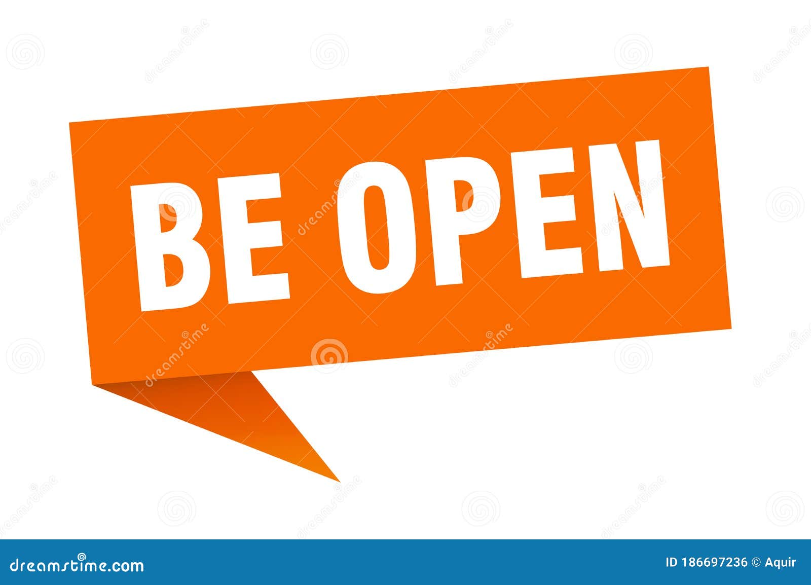Be Open Banner. Be Open Speech Bubble Stock Vector - Illustration of ...
