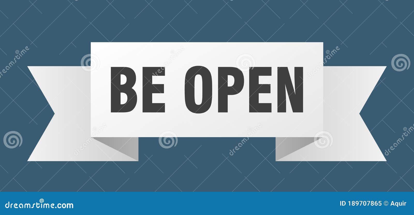 Be Open Ribbon. Be Open Isolated Band Sign Stock Vector - Illustration ...