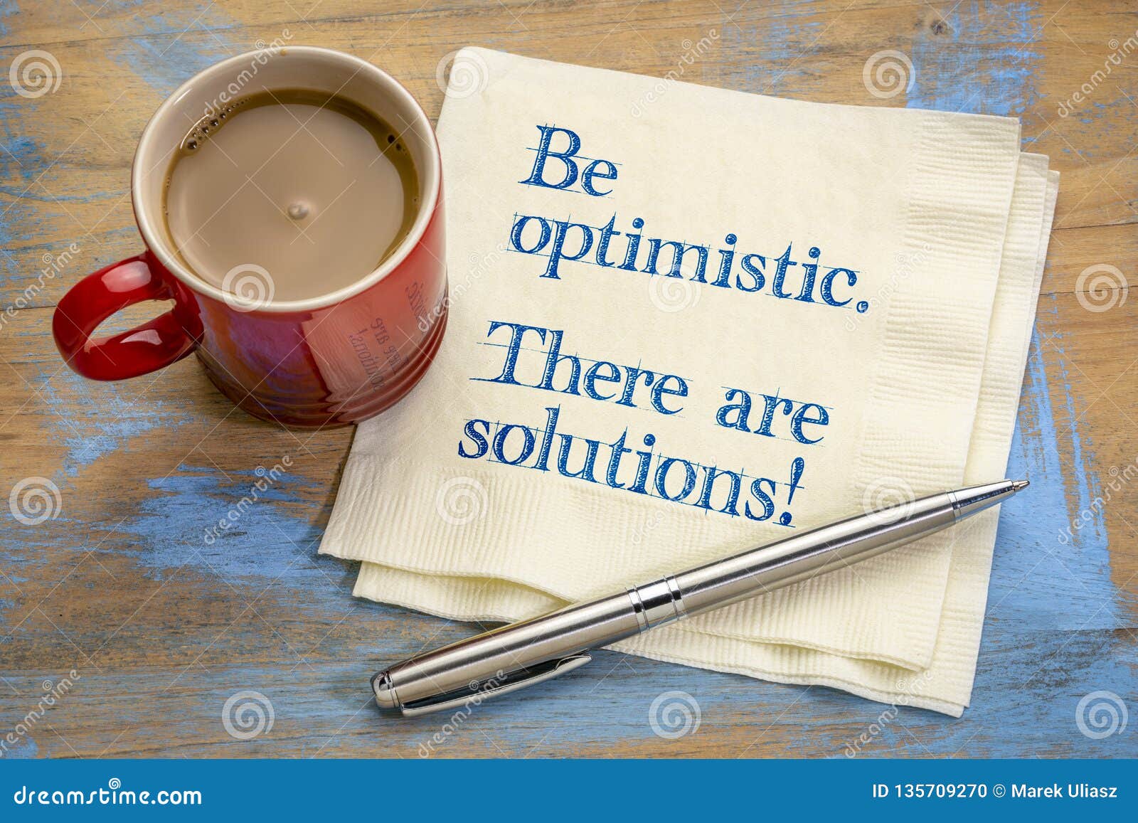 Be Optimistic. There are Solutions Stock Photo - Image of mindset ...