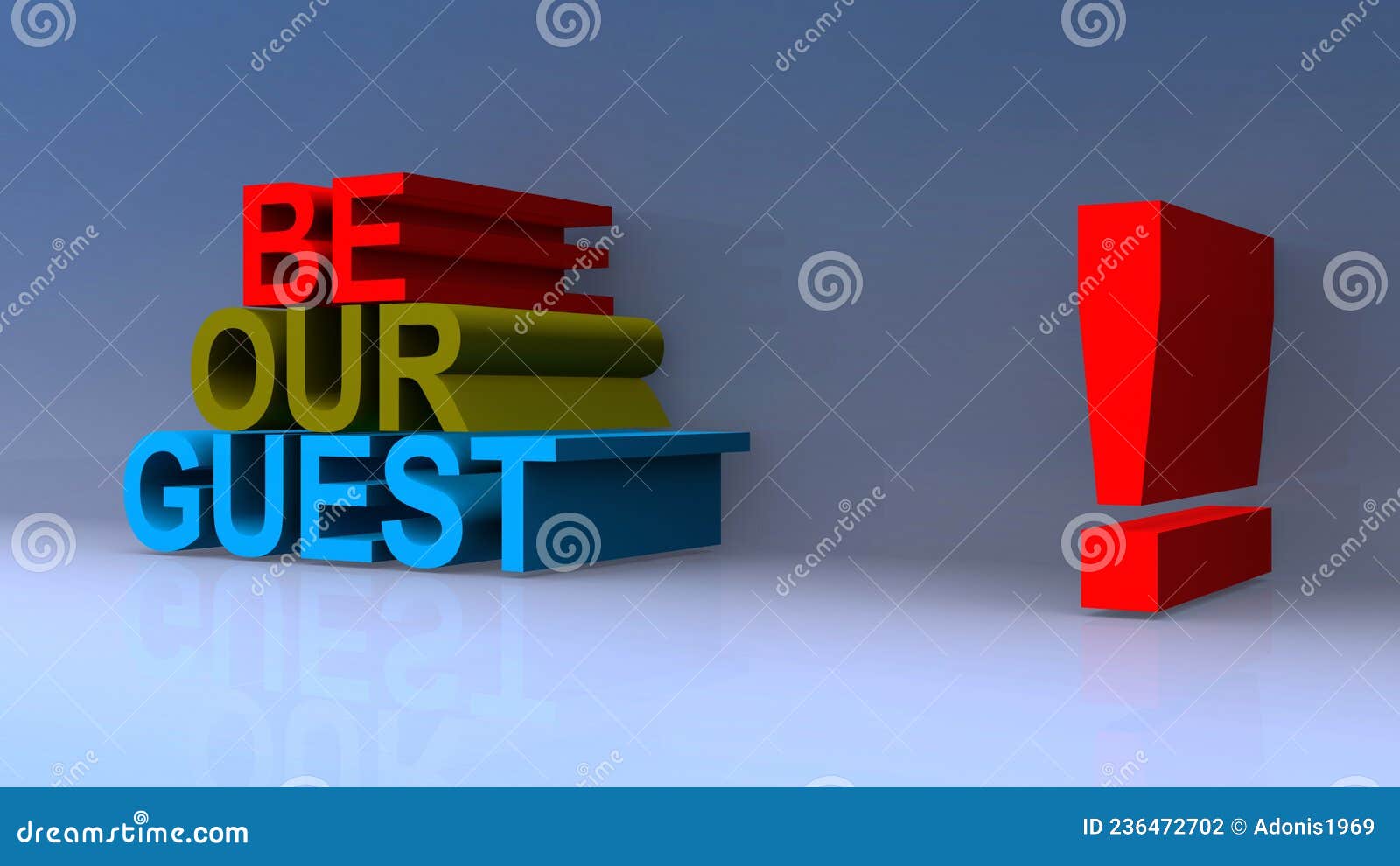 Be our guest on blue stock illustration. Illustration of background ...