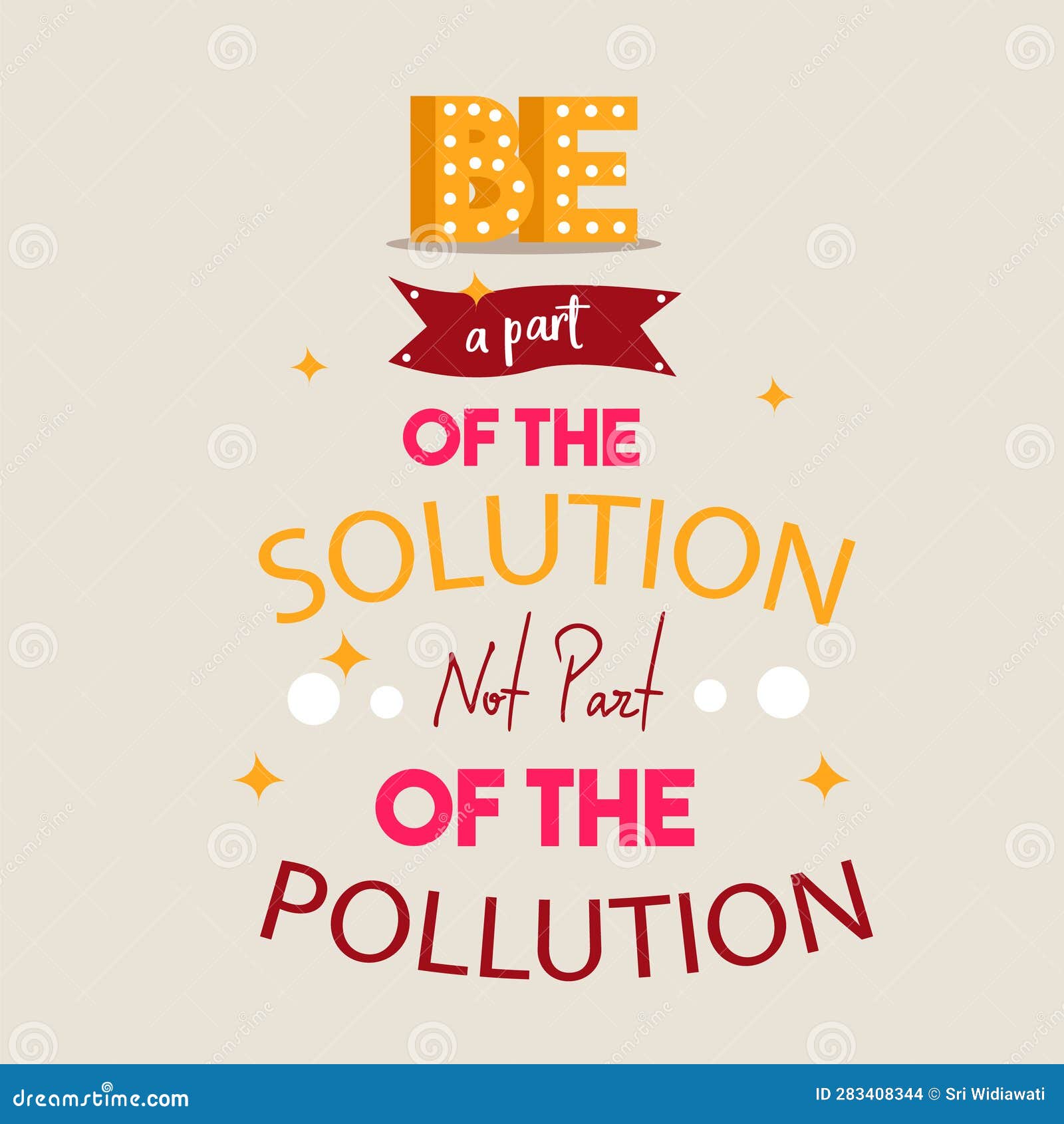 Be a Part of the Solution Not Part of the Pollution Slogan Environment ...