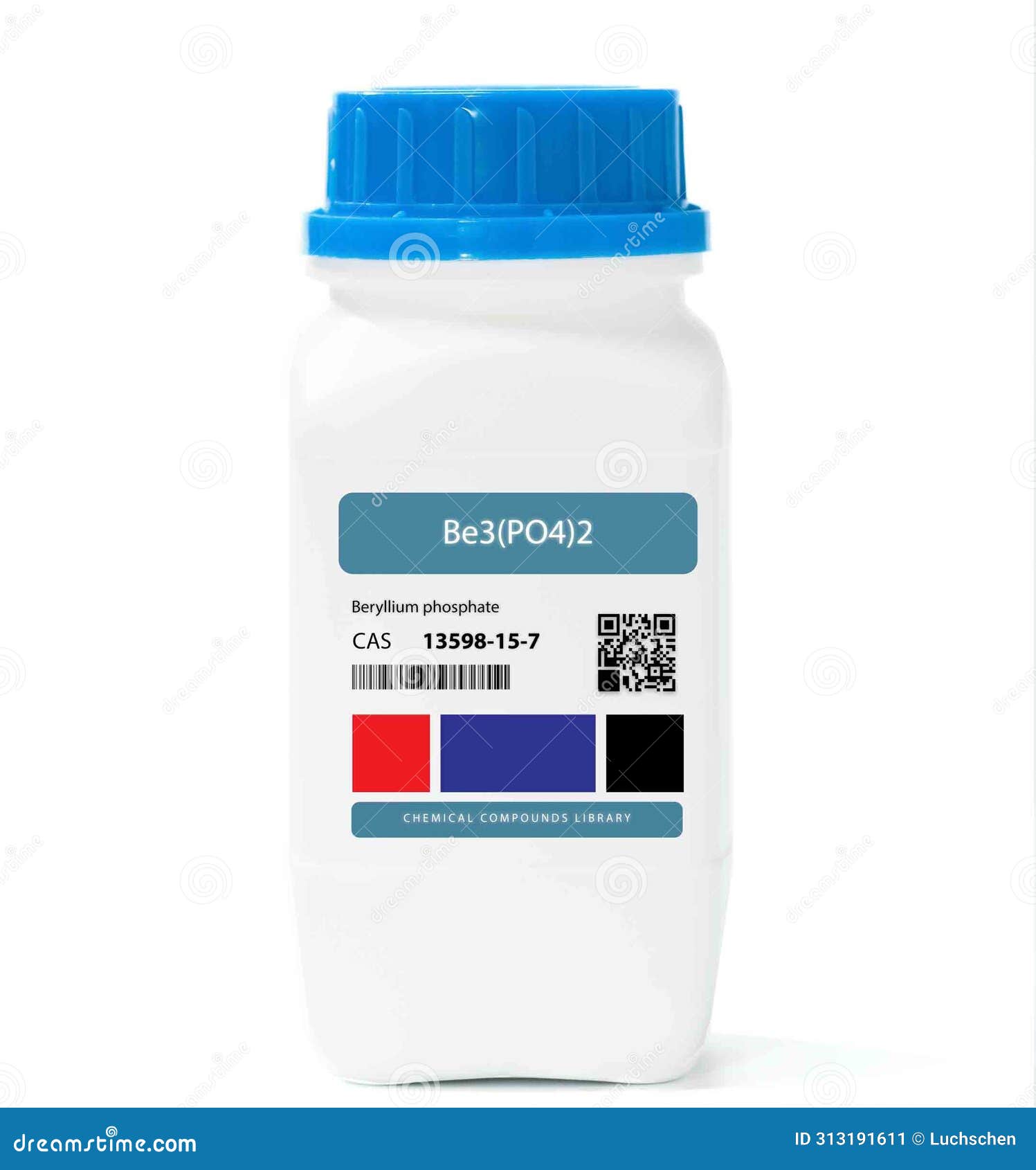 Be3(PO4)2 - Beryllium Phosphate Stock Image - Image of container ...