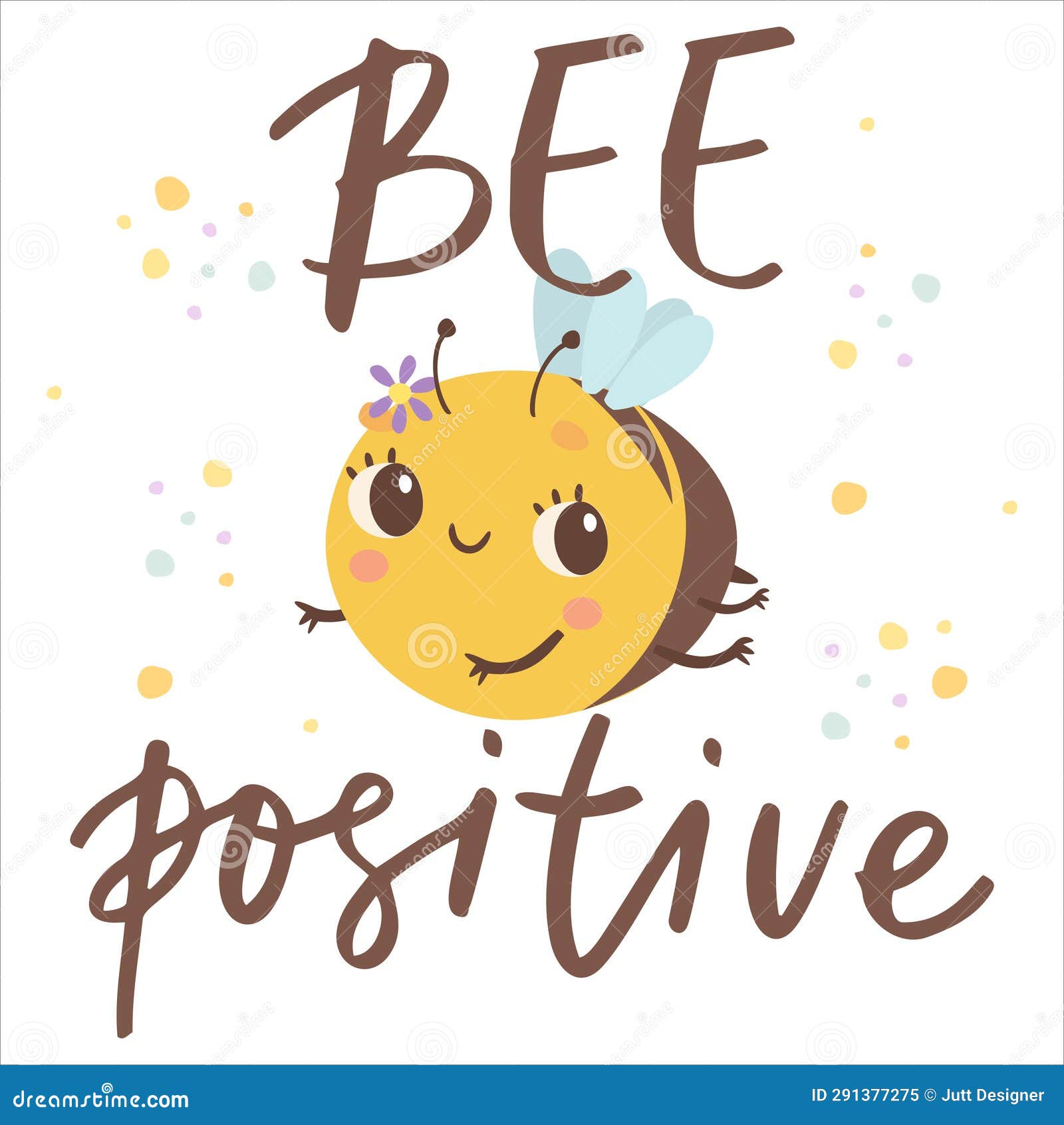 Be Positive Design with an Illustration Stock Illustration ...