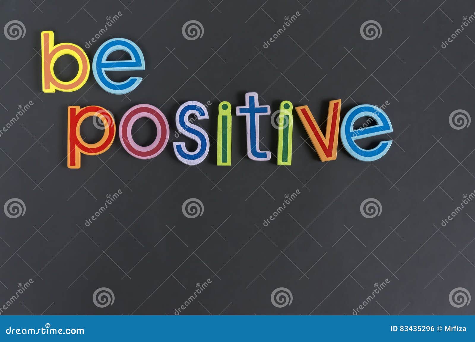 Be Positive, Do Not Negative Stock Photo - Image of colorful ...