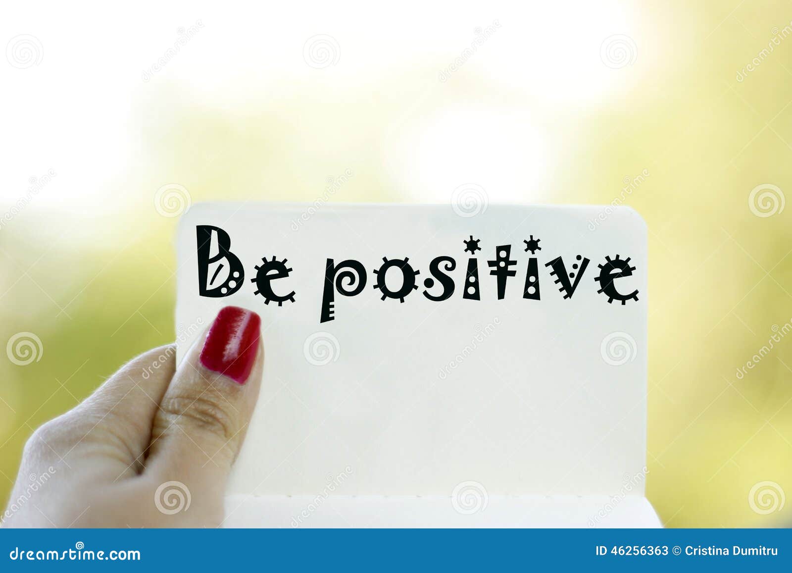 Be positive stock image. Image of psychology, mind, optimism - 46256363