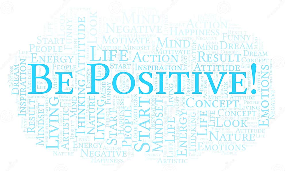 Be Positive! Word Cloud, Made with Text only. Stock Illustration ...