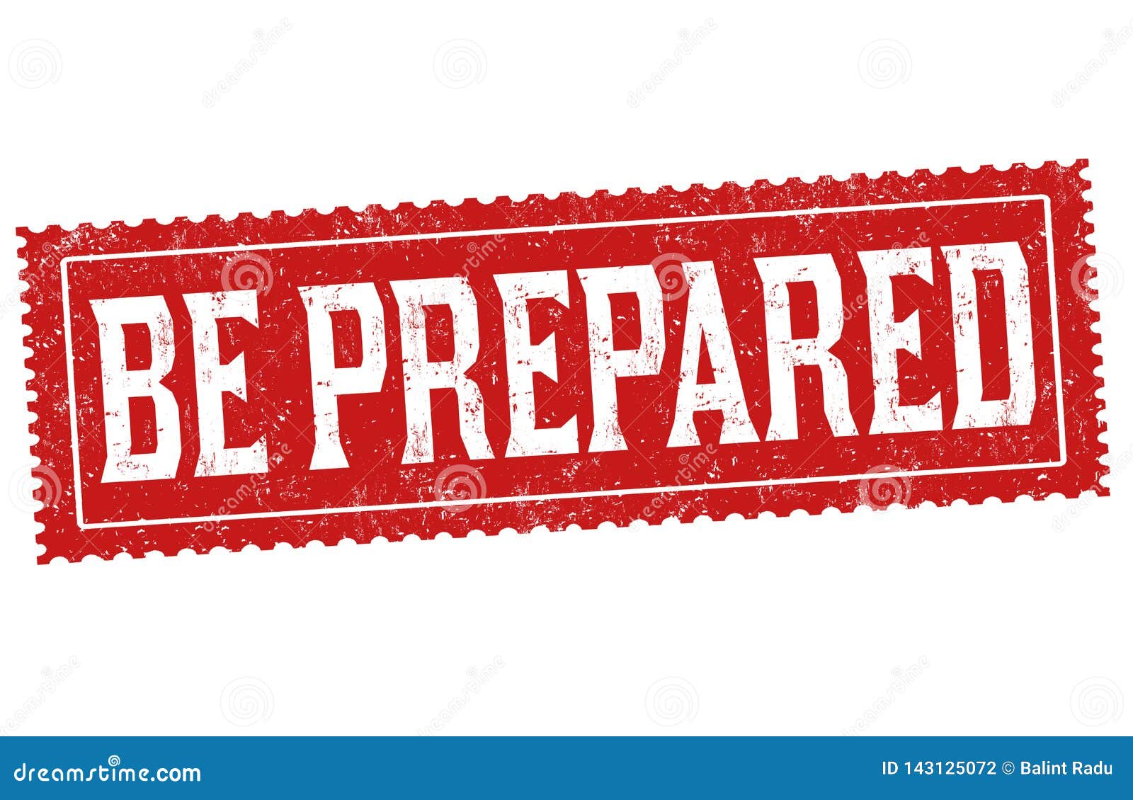 Be prepared sign or stamp stock vector. Illustration of communication ...