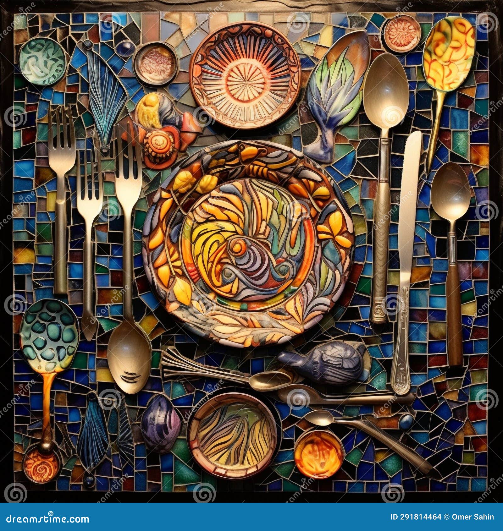 Mosaic Dishware Patterns: a Captivating Masterpiece Stock Photo - Image ...
