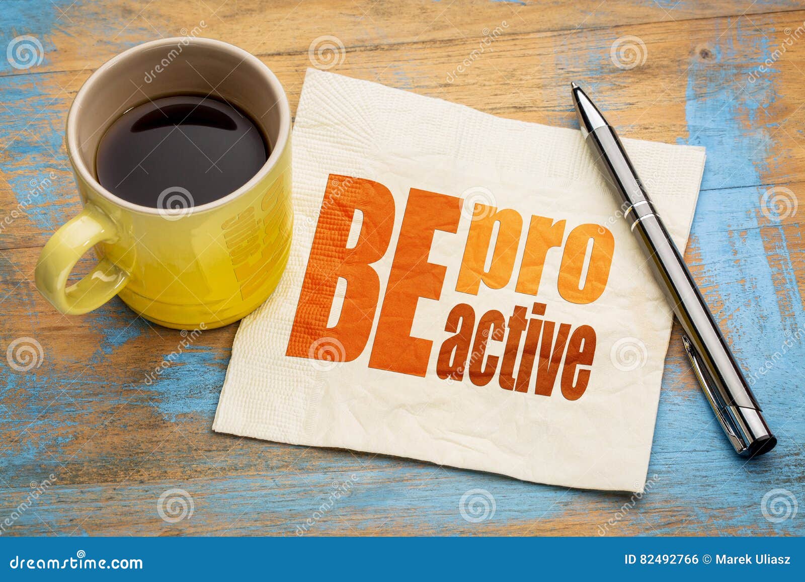 Be proactive word abstract stock photo. Image of text - 82492766
