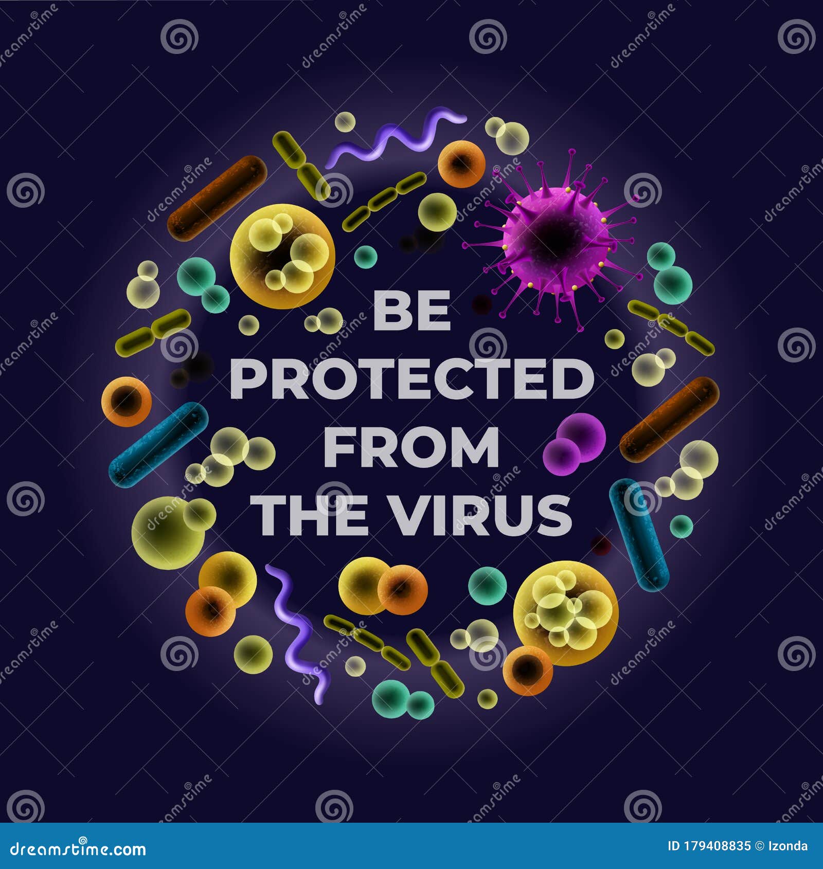 Be Protected from the Virus Stock Vector - Illustration of ncov ...